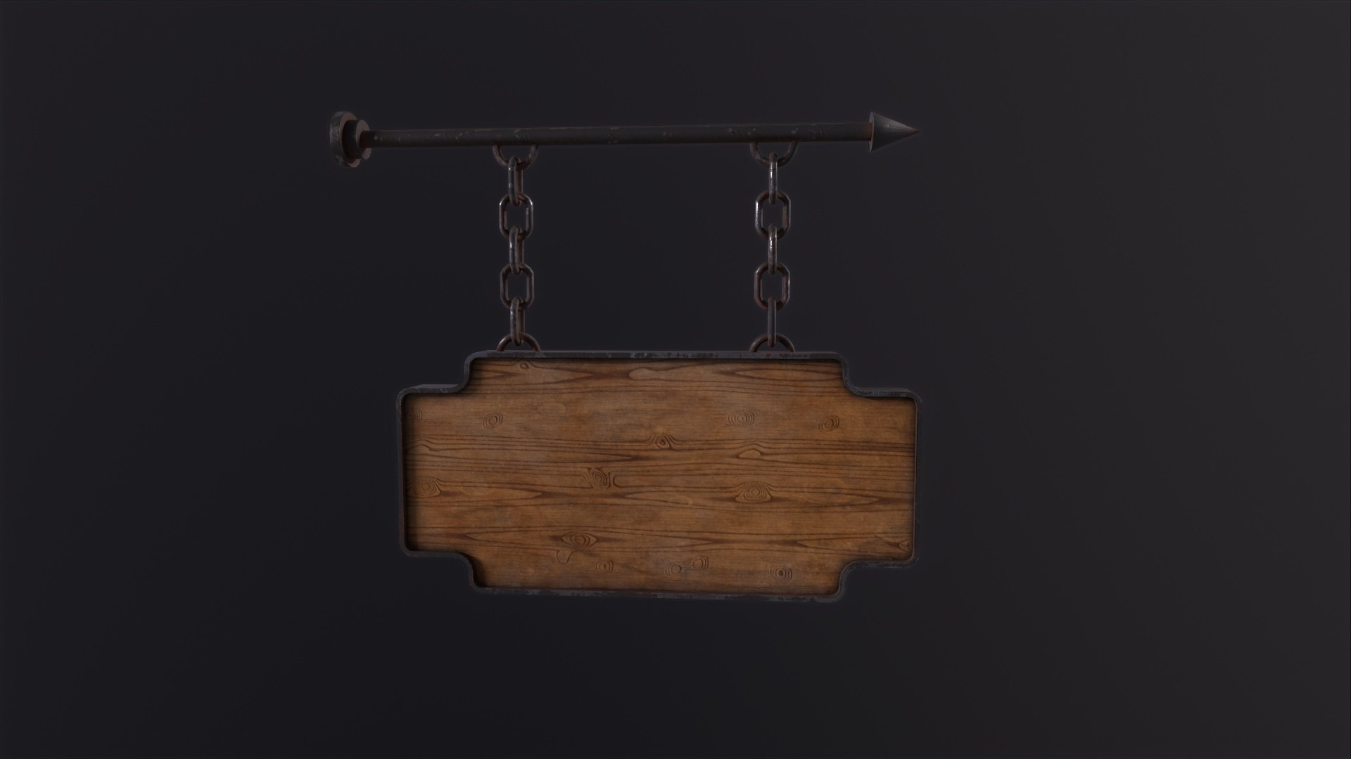 Wooden Sign Model - TurboSquid 2143016