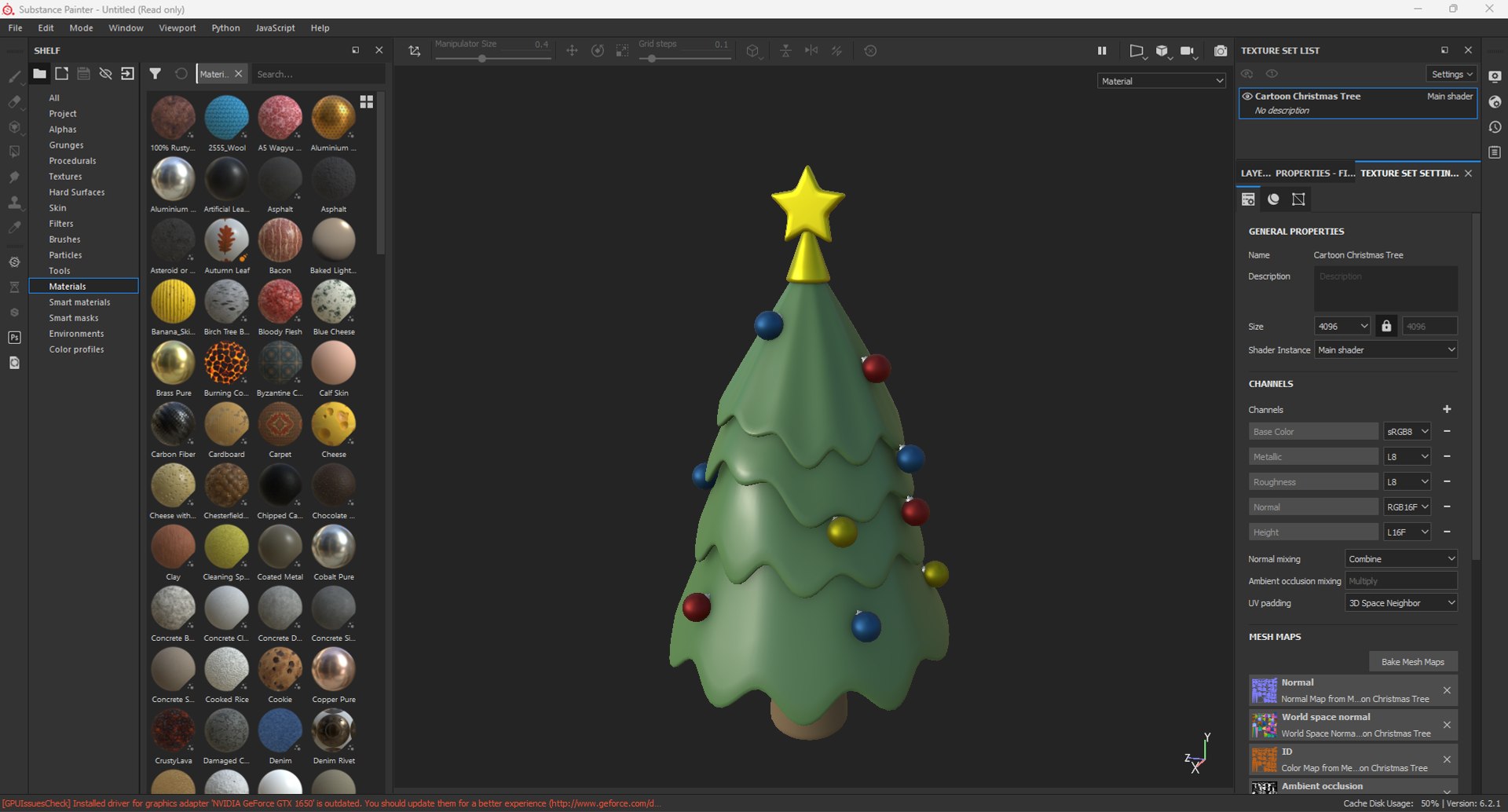 3D model Cartoon Christmas Tree - TurboSquid 2167882