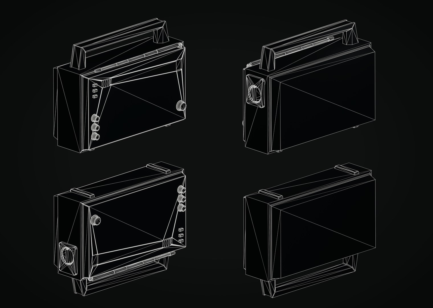 3d Model Of Old Russian Radio