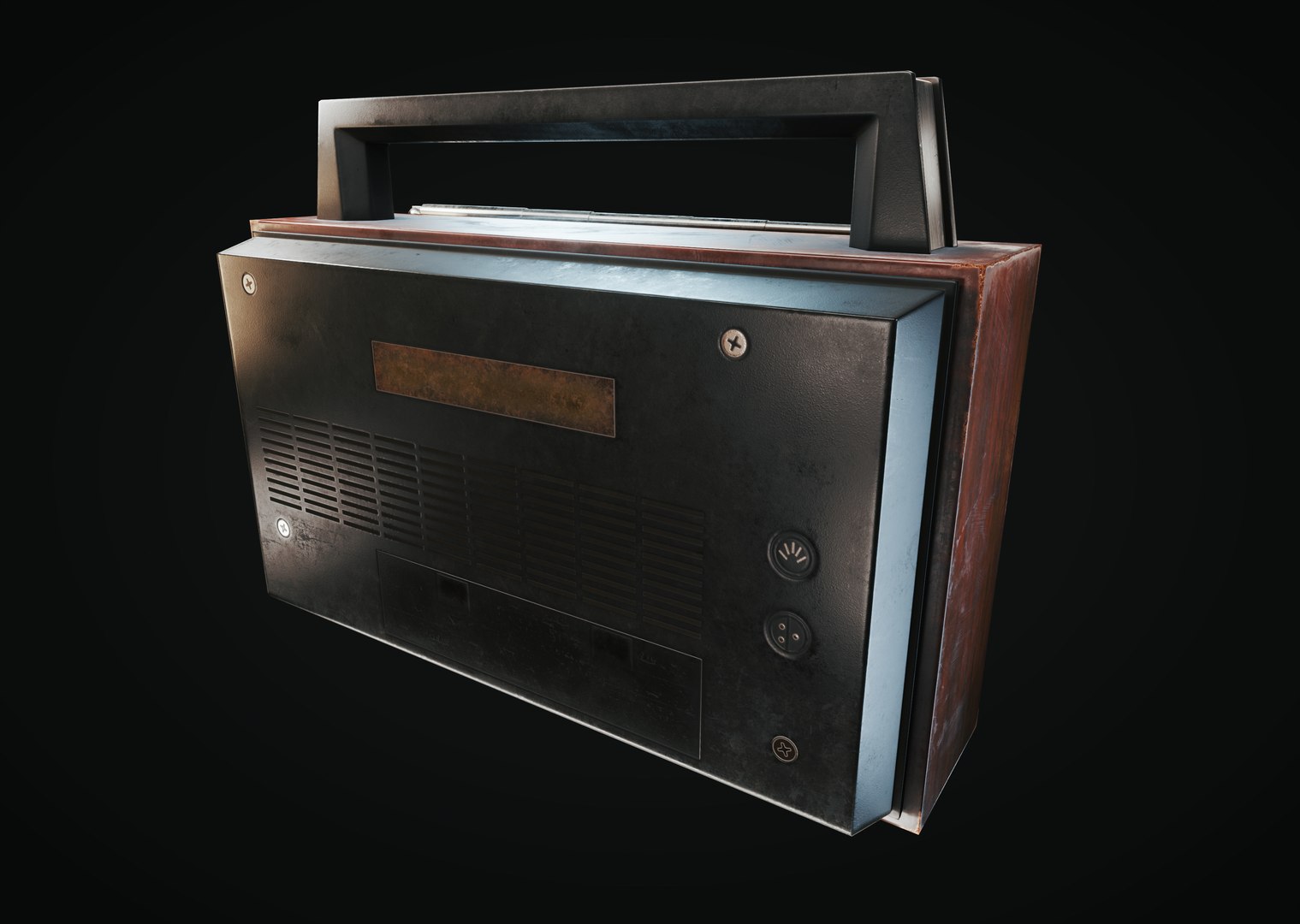 3d Model Of Old Russian Radio