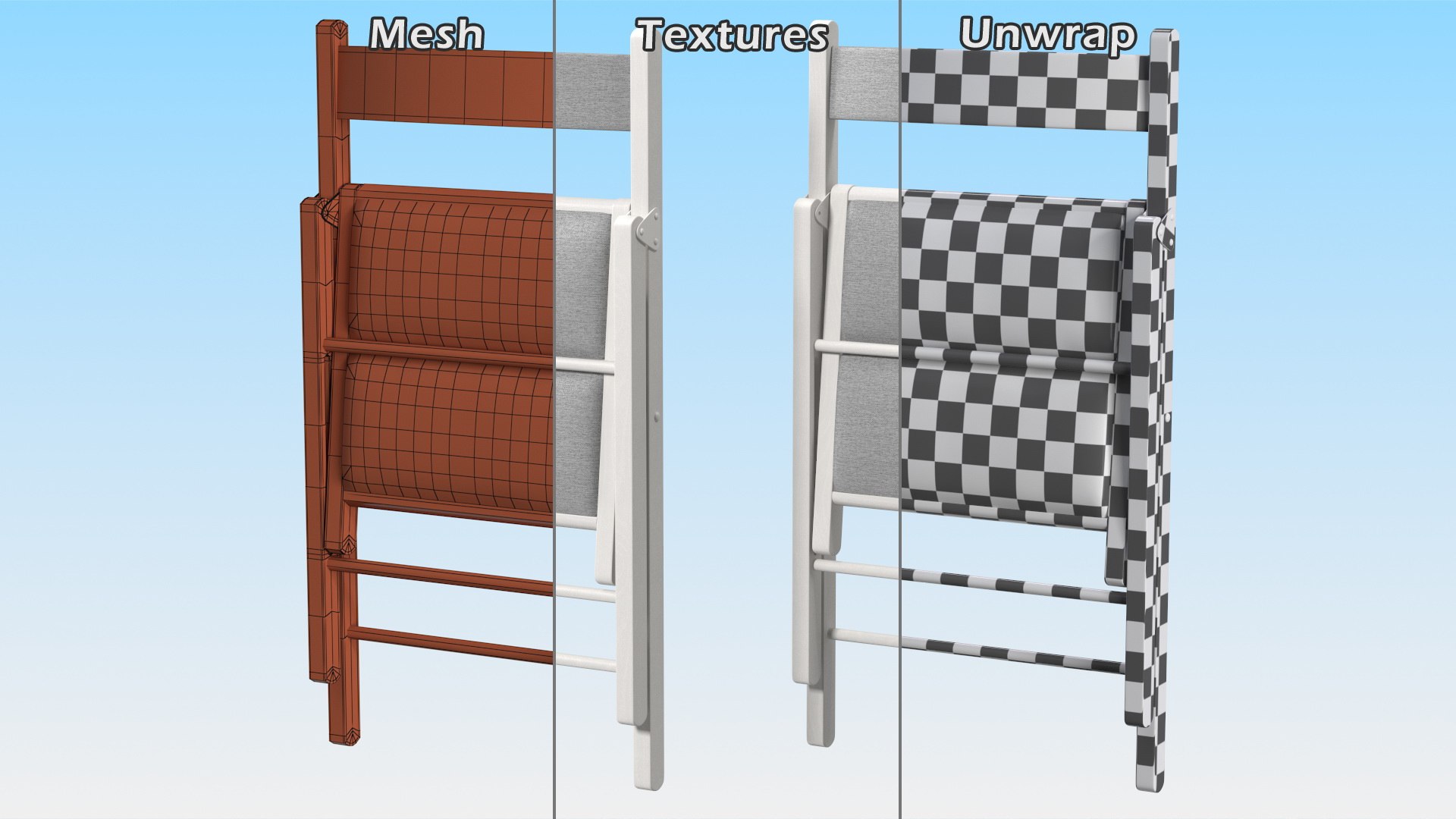 3D Folding Chairs Closed Collection - TurboSquid 1909693