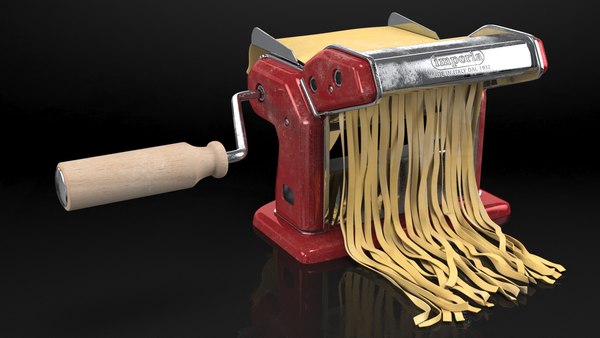 Imperia Pasta Maker Machine Red with Dough 3D - TurboSquid 1848588