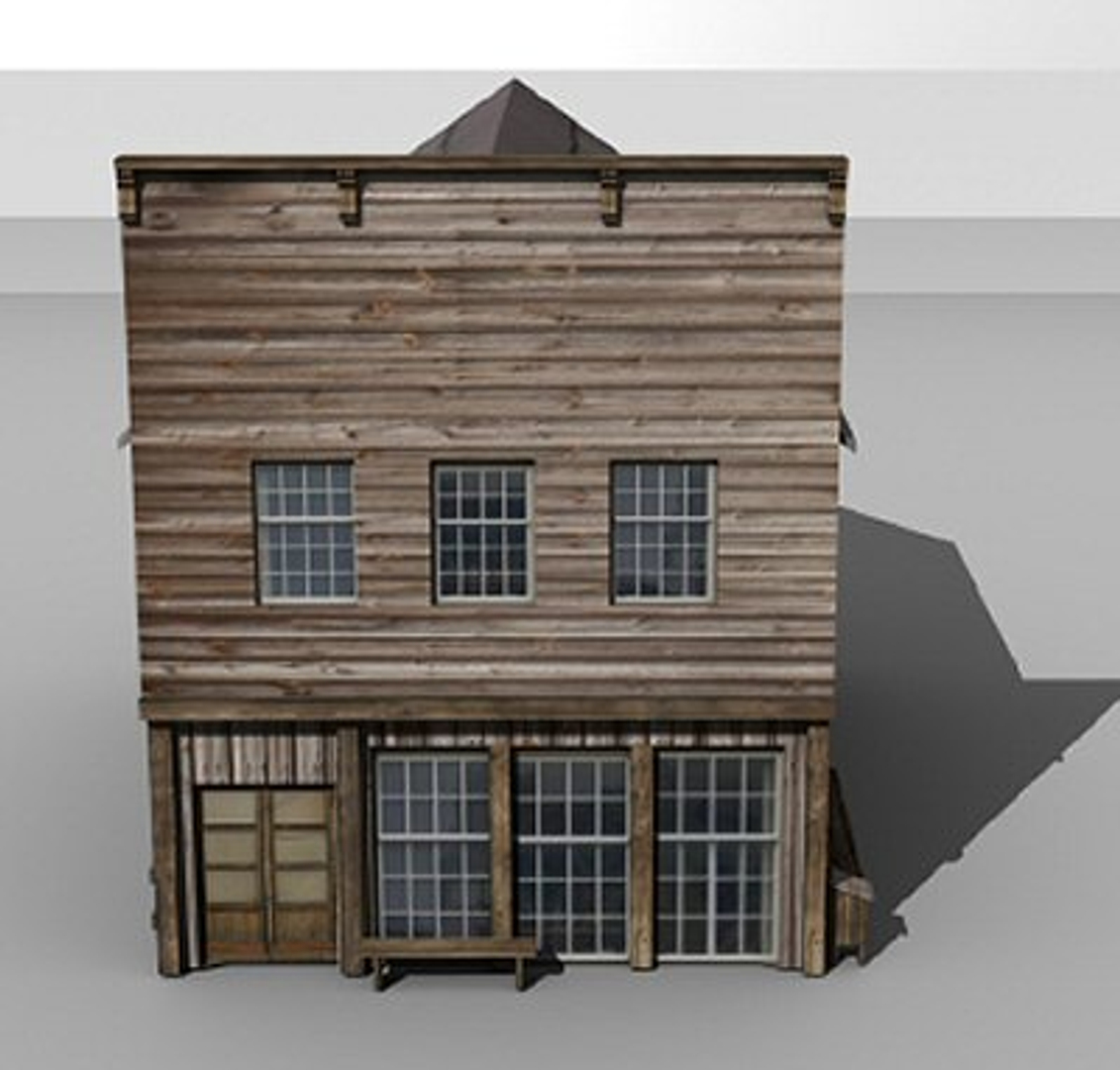 historical western building 3d model