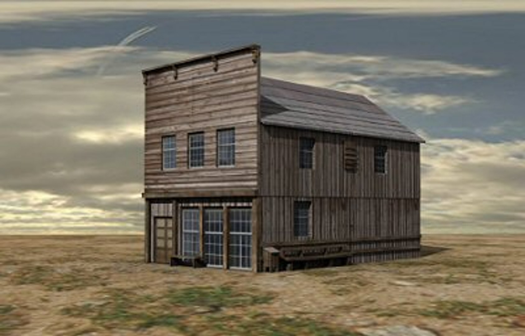 Historical Western Building 3d Model