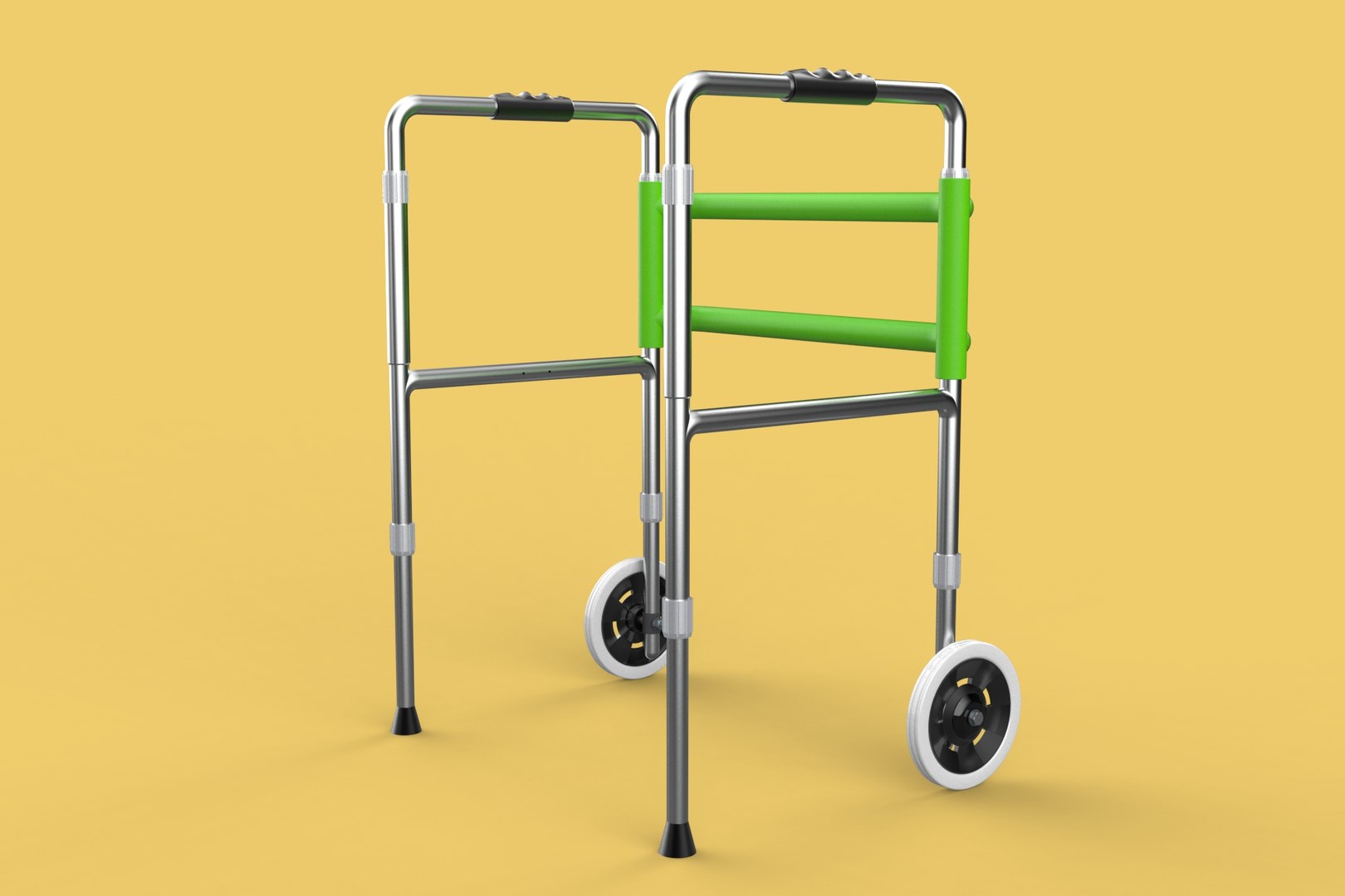 WHEELED WALKER ROLLING ZIMMER WALKING FRAME ROLLATOR FOLDABLE Model ...