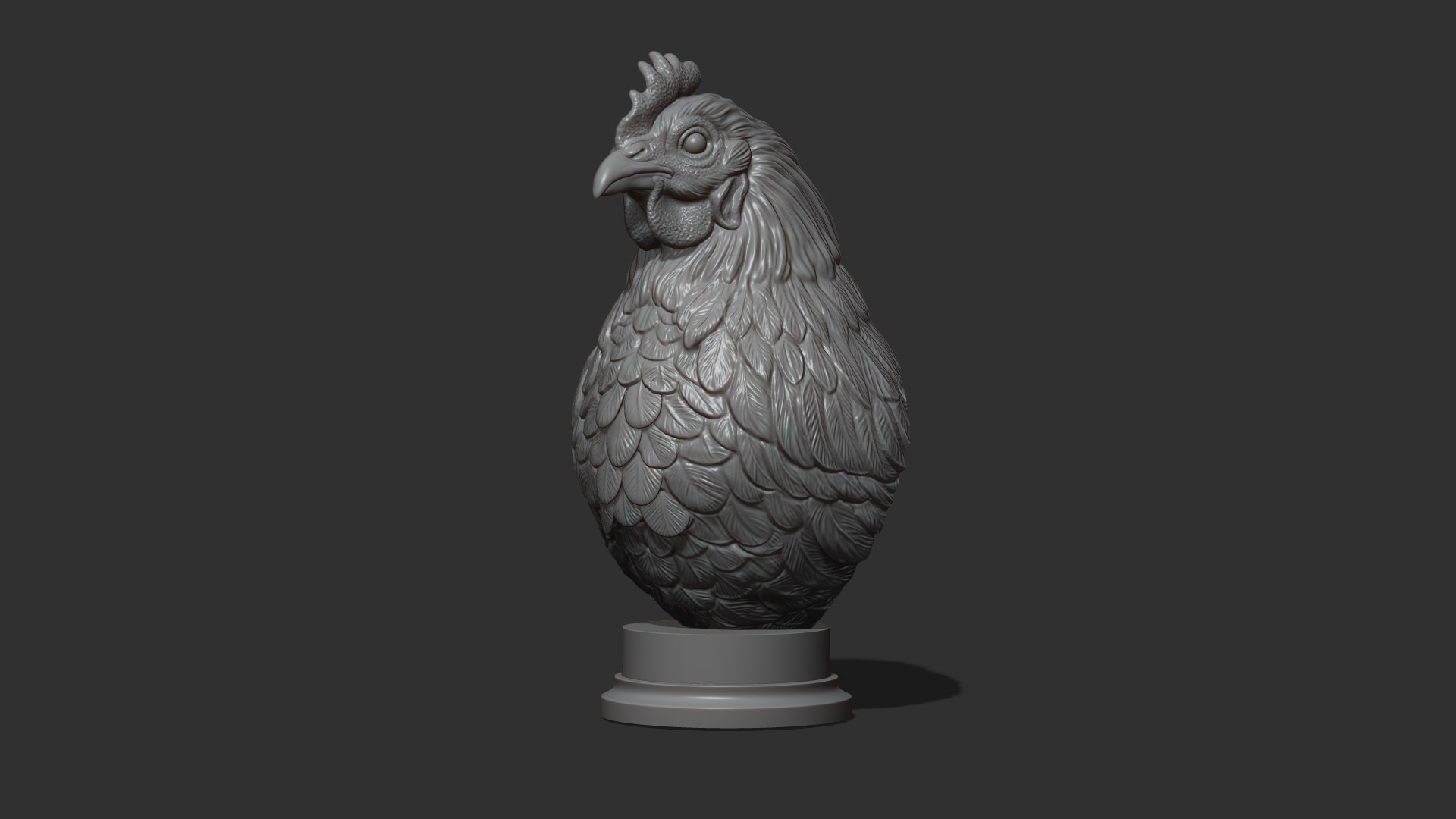 Chicken Bust Head 3D Model - TurboSquid 2212793