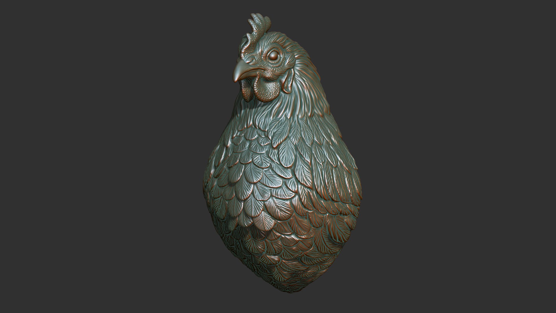 Chicken Bust Head 3D Model - TurboSquid 2212793