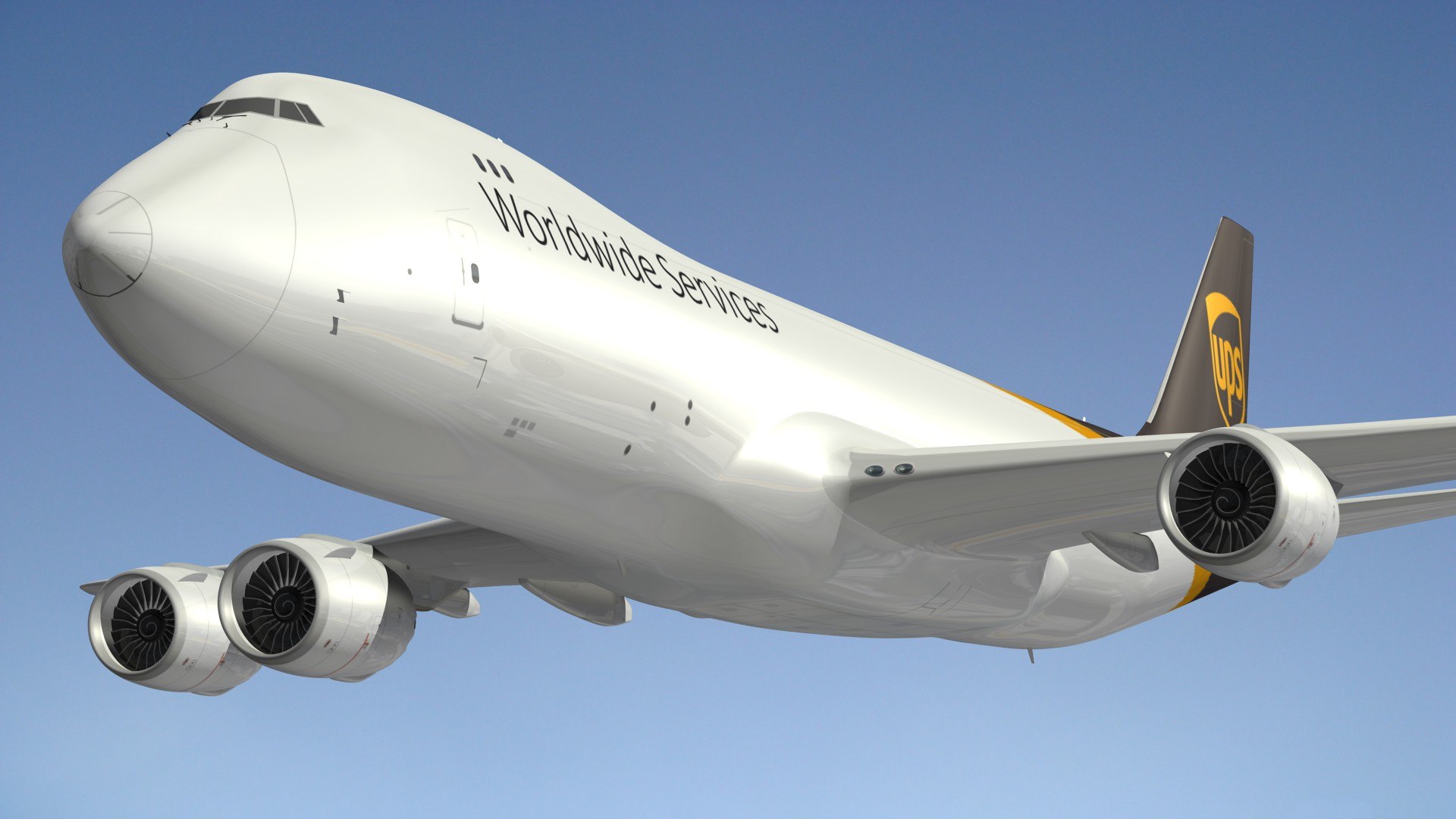 Boeing 747 8F UPS model - TurboSquid 2162805