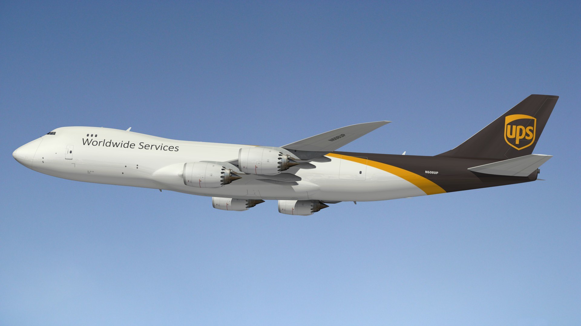 Boeing 747 8F UPS model - TurboSquid 2162805