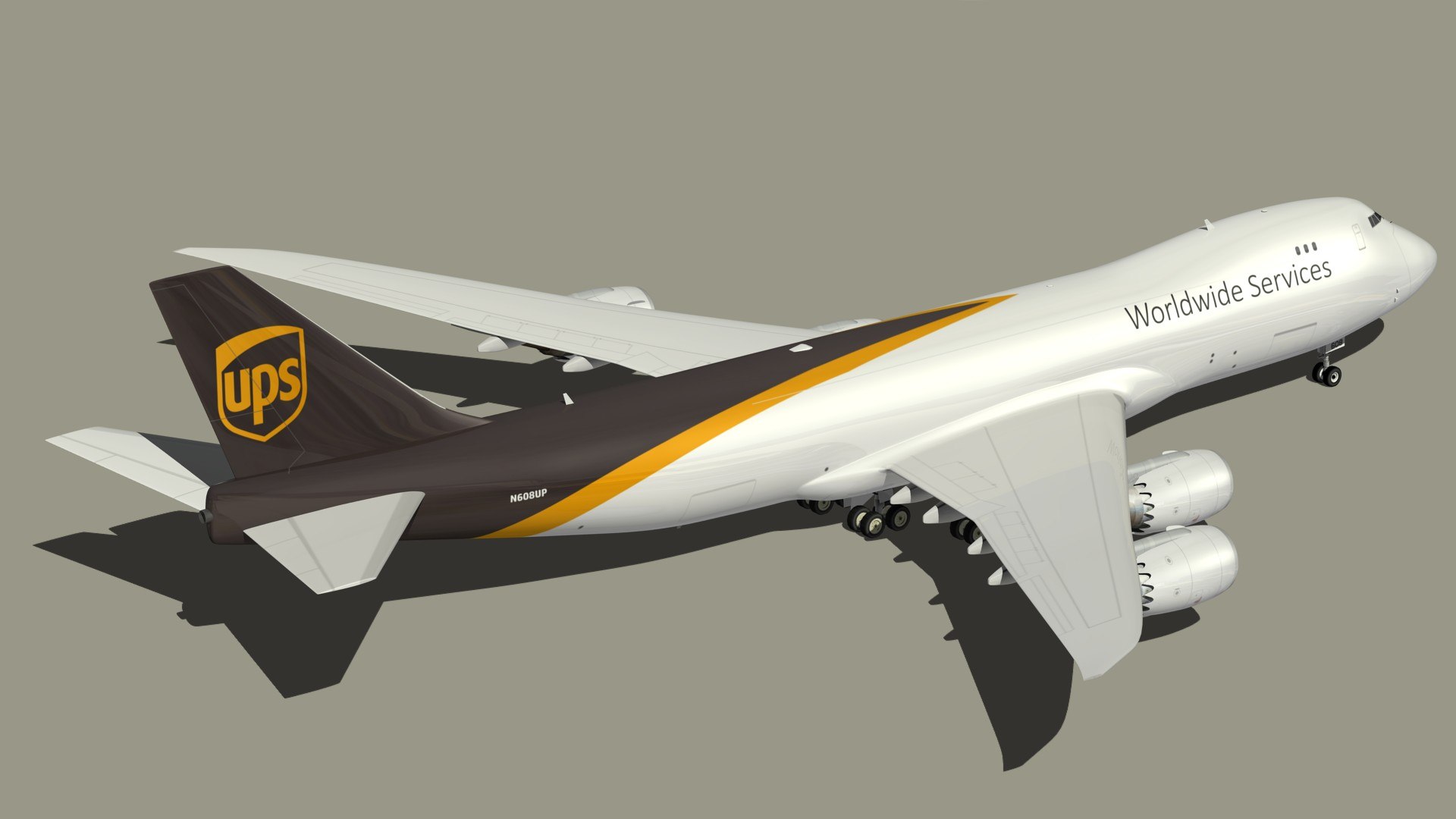 Boeing 747 8F UPS model - TurboSquid 2162805