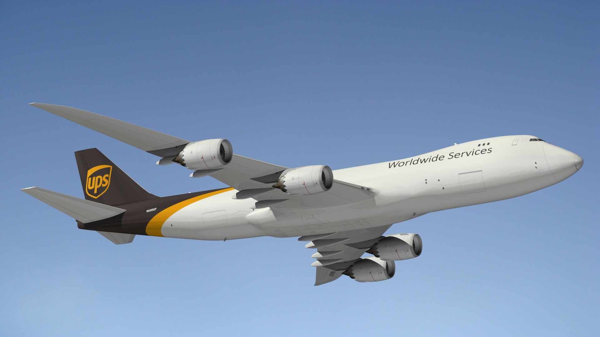 Boeing 747 8F UPS model - TurboSquid 2162805