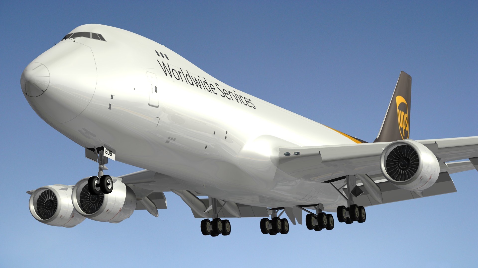 Boeing 747 8F UPS model - TurboSquid 2162805