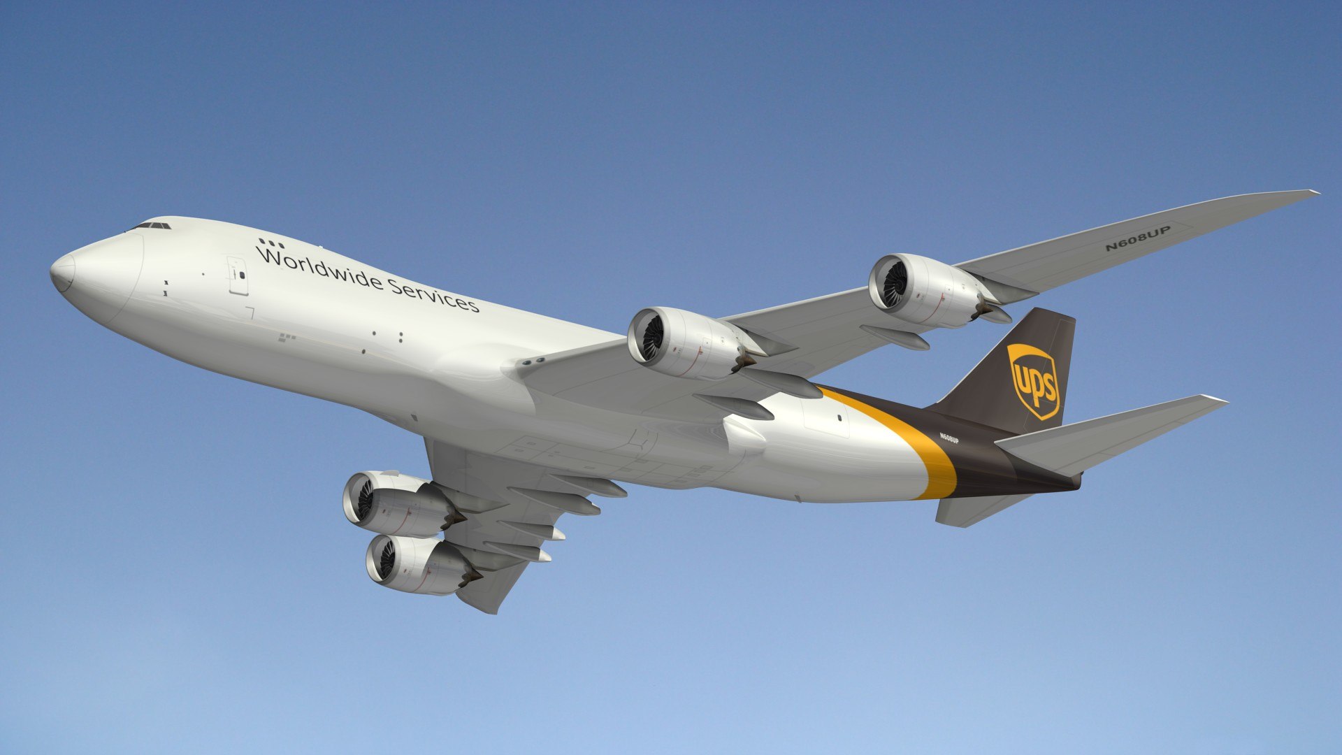 Boeing 747 8F UPS model - TurboSquid 2162805