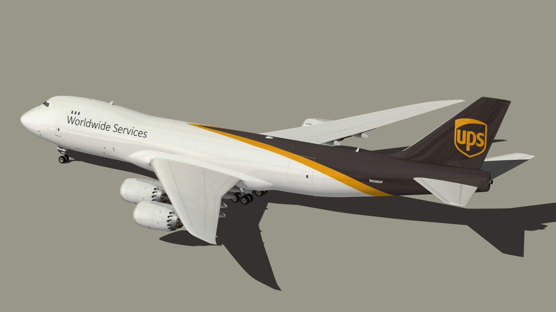 Boeing 747 8F UPS model - TurboSquid 2162805