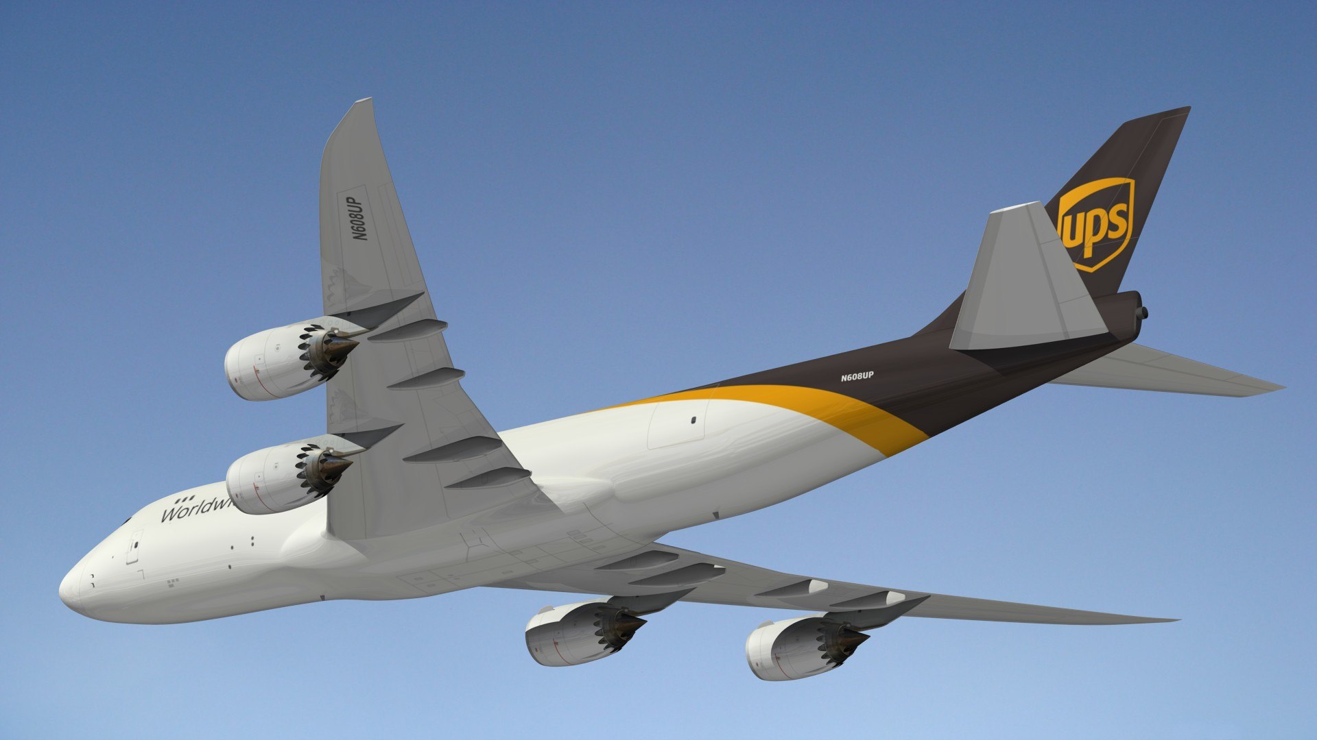 Boeing 747 8F UPS model - TurboSquid 2162805