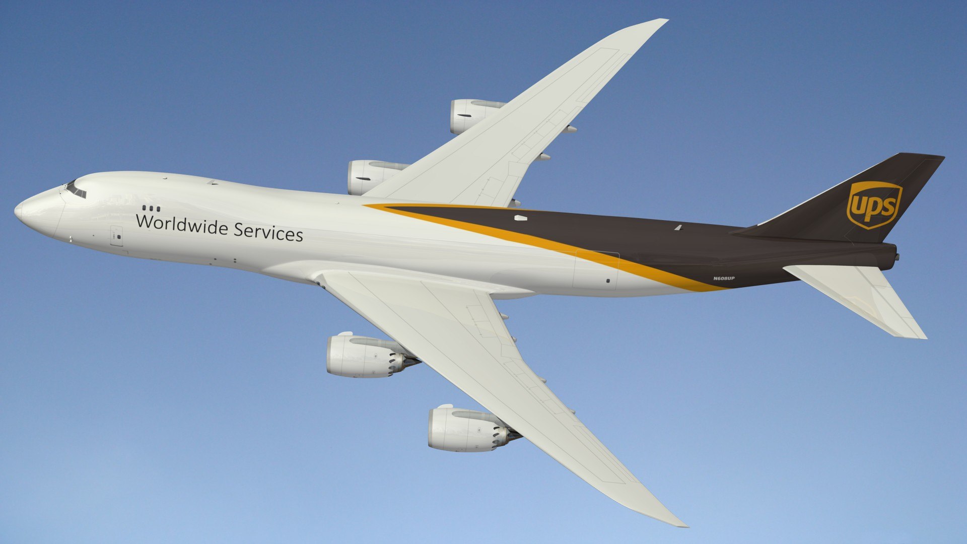 Boeing 747 8F UPS model - TurboSquid 2162805