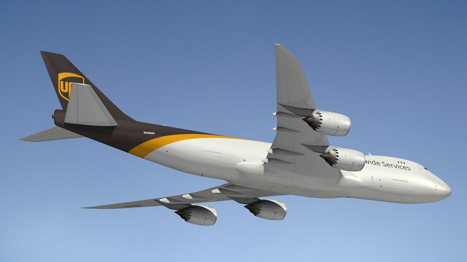 Boeing 747 8F UPS model - TurboSquid 2162805