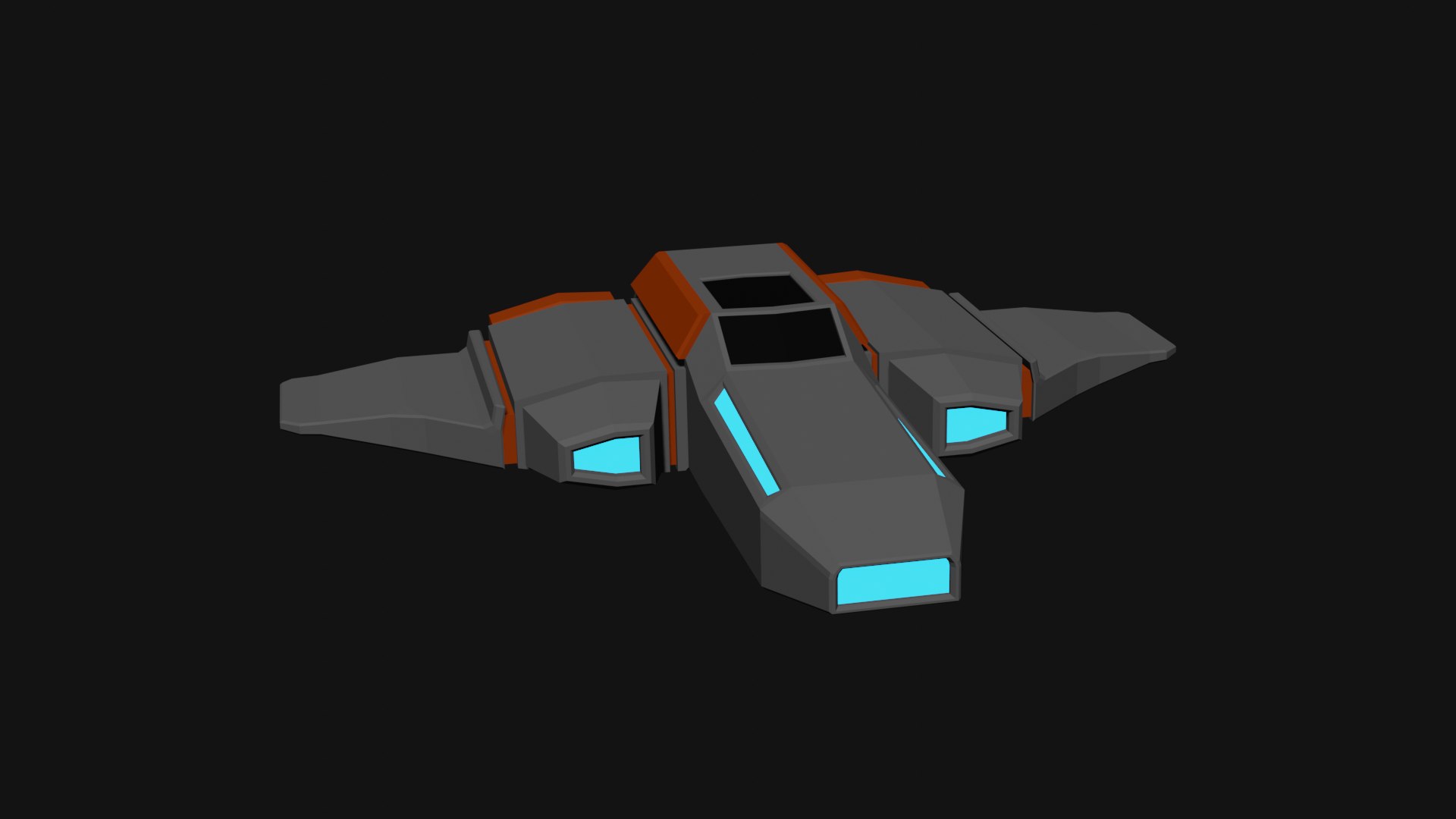 3D Sci-Fi Low Poly Spaceship - TurboSquid 1840274