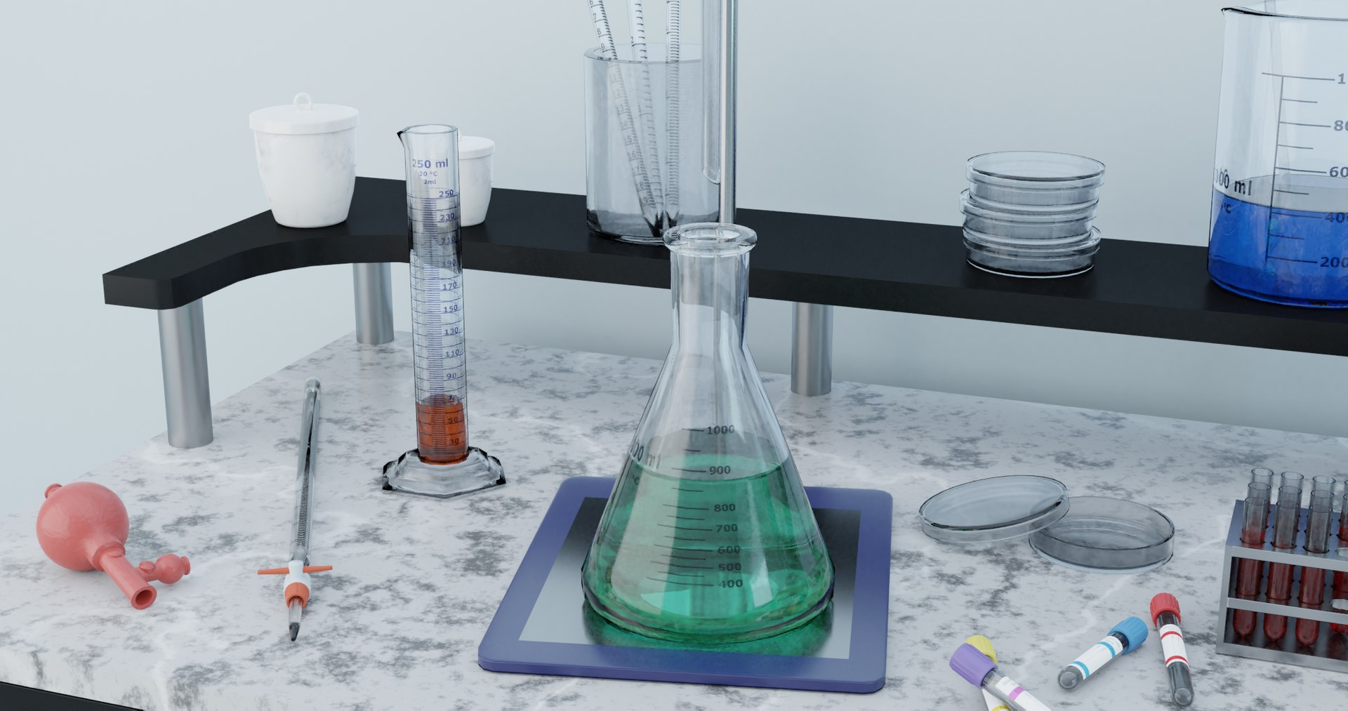 3D Laboratory Equipment Material De Laboratorio Model - TurboSquid 2081102