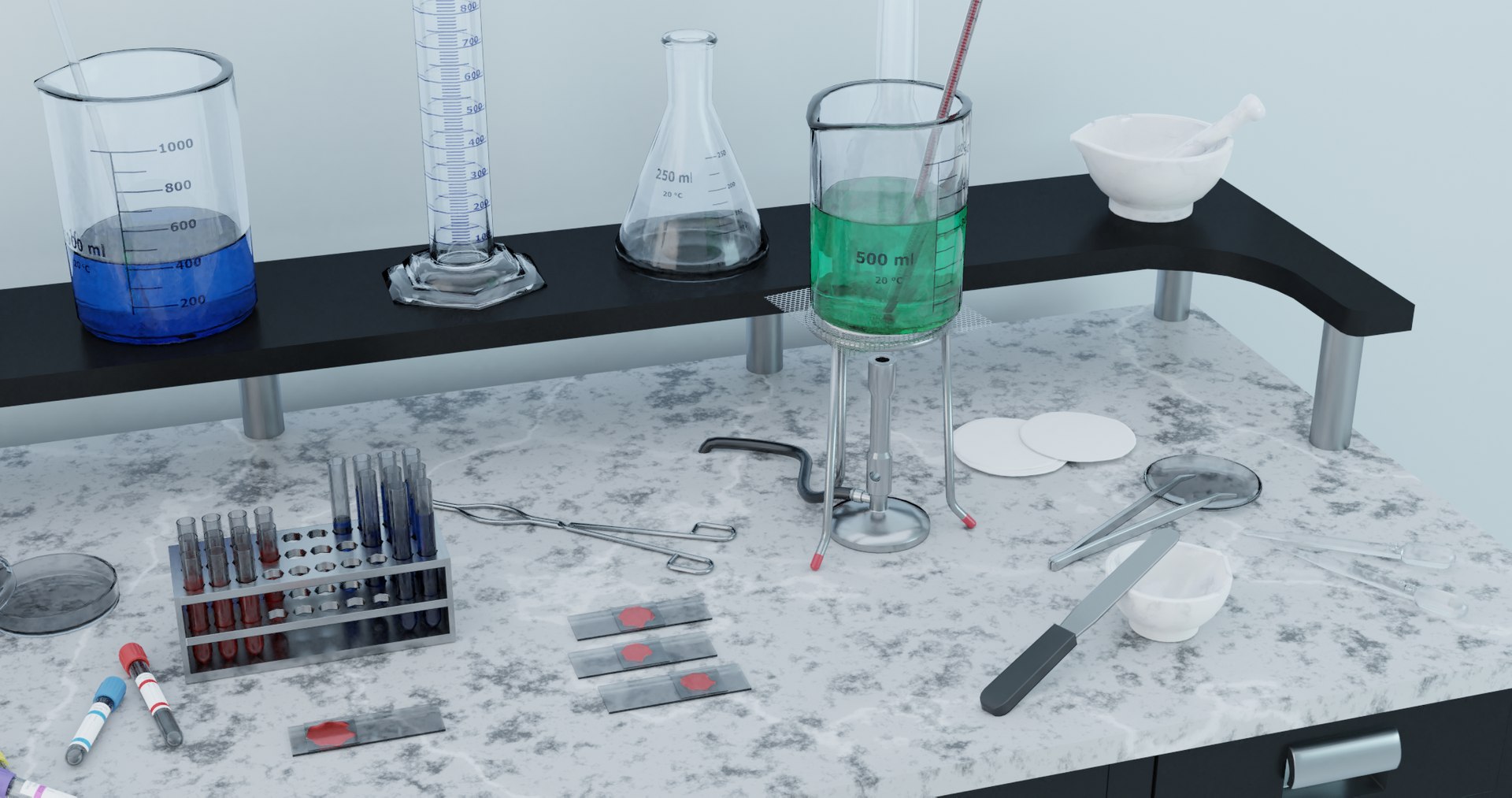 3D Laboratory Equipment Material De Laboratorio Model - TurboSquid 2081102