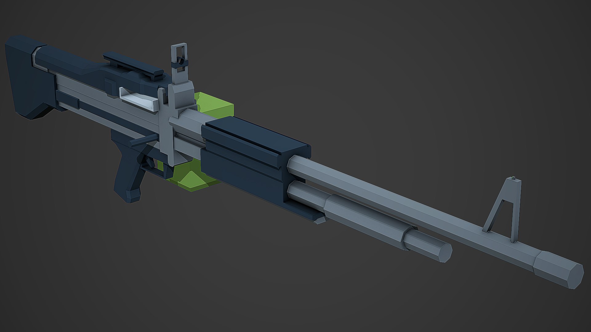 3D Model Stylized M60E4 Machine Gun Low Poly Mobile Ready - TurboSquid ...