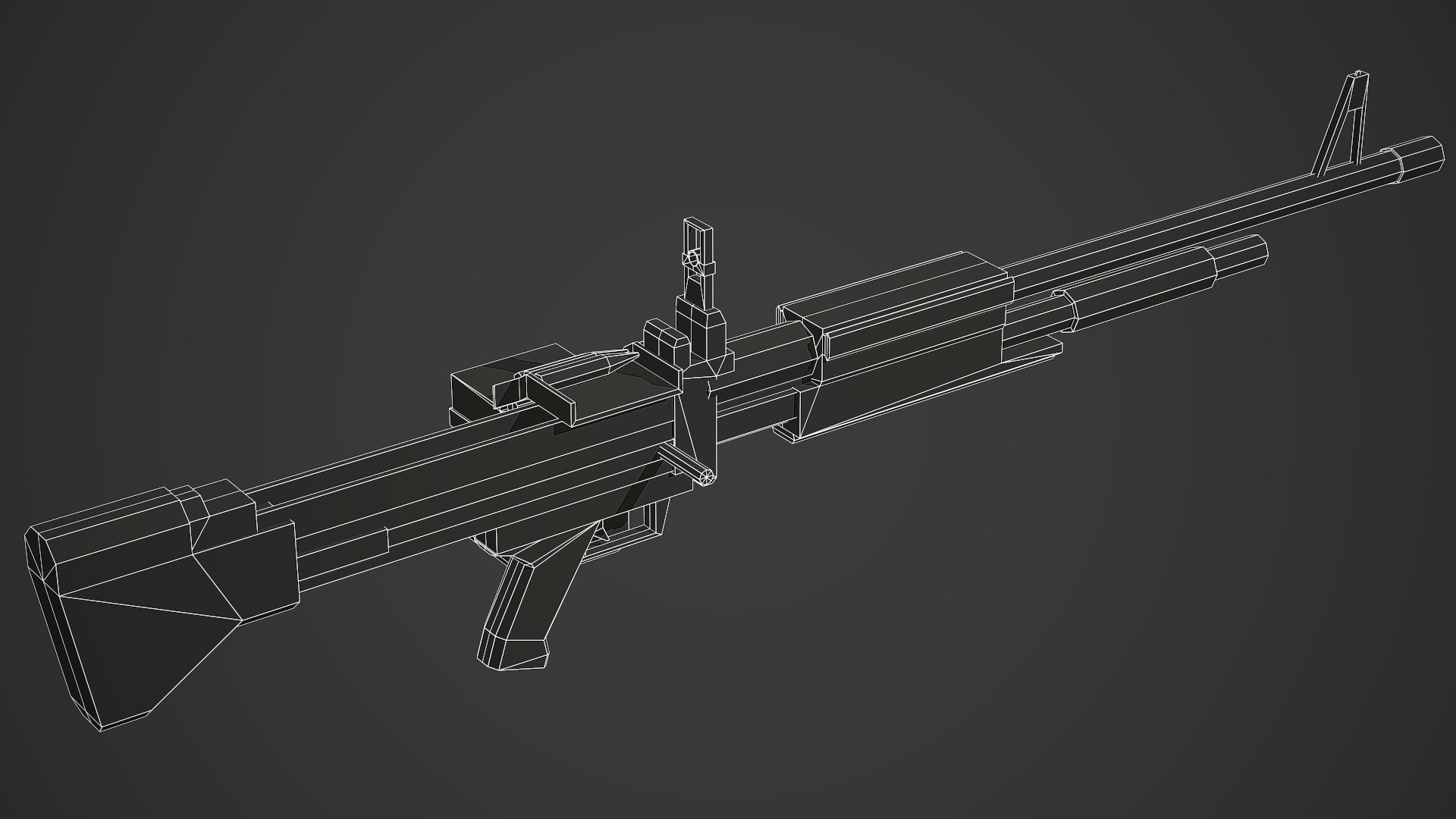 3D Model Stylized M60E4 Machine Gun Low Poly Mobile Ready - TurboSquid 2053921
