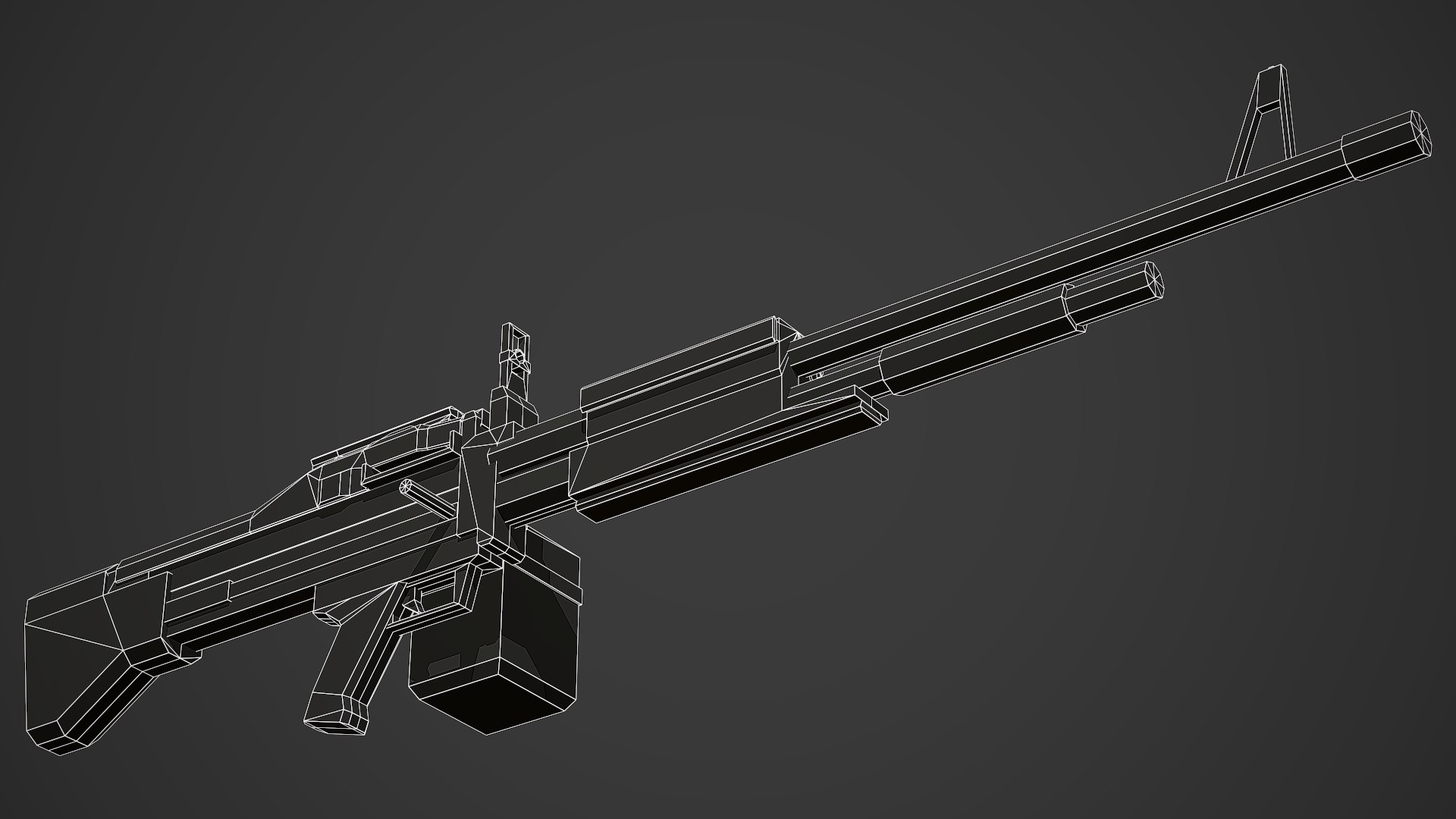 3D Model Stylized M60E4 Machine Gun Low Poly Mobile Ready - TurboSquid ...