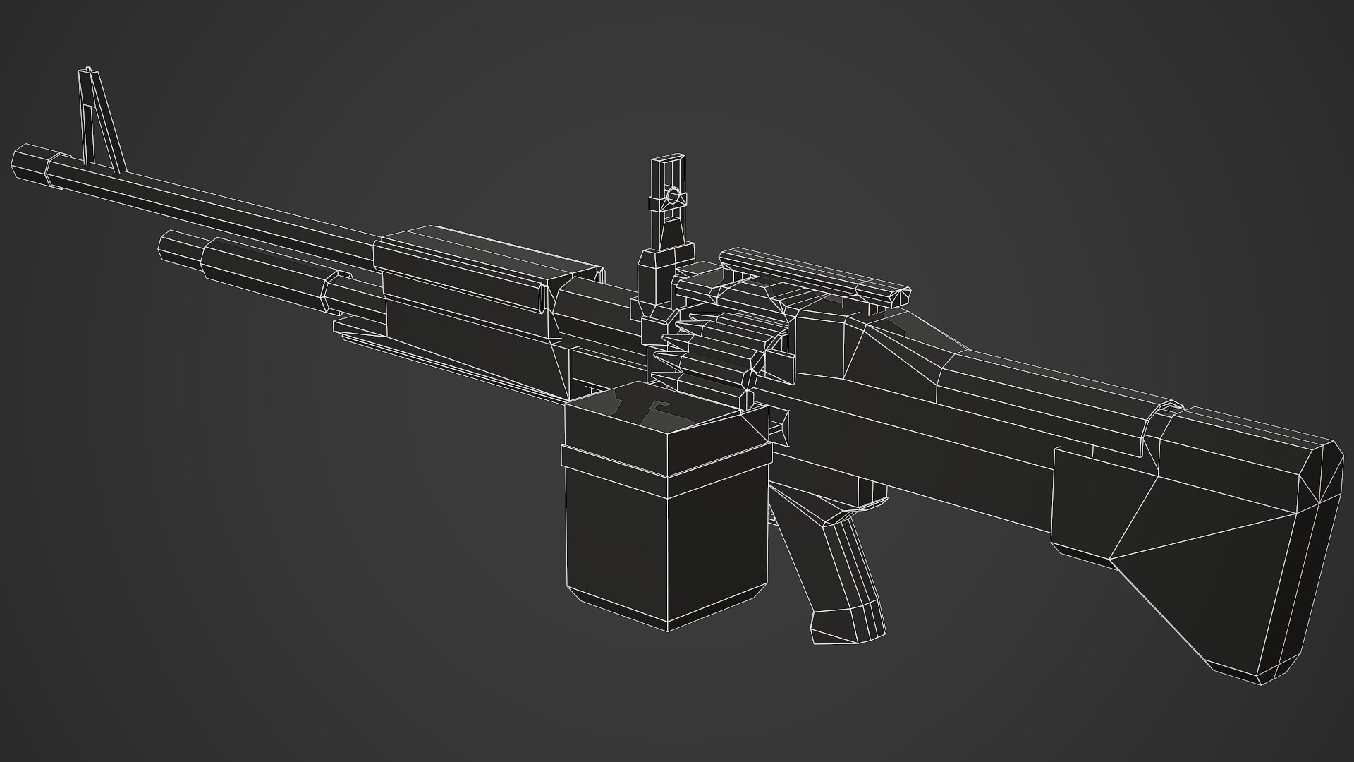3D Model Stylized M60E4 Machine Gun Low Poly Mobile Ready - TurboSquid 2053921