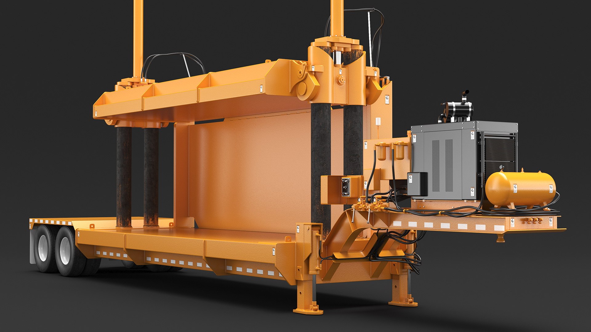 3D model Mobile Car Press Yellow - TurboSquid 2150144