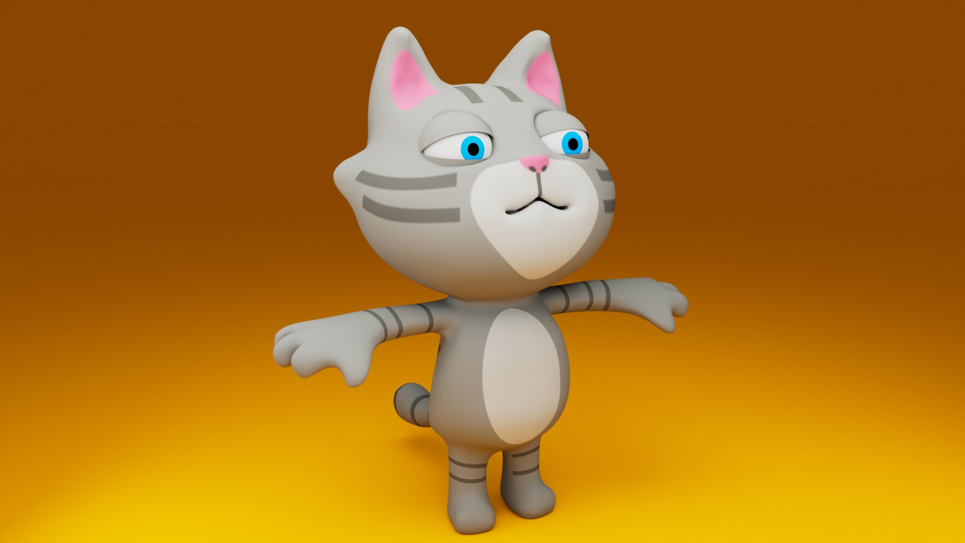 Stylized Cartoon Anthropomorphic Cat 3D Model 3D Model - TurboSquid 2204494