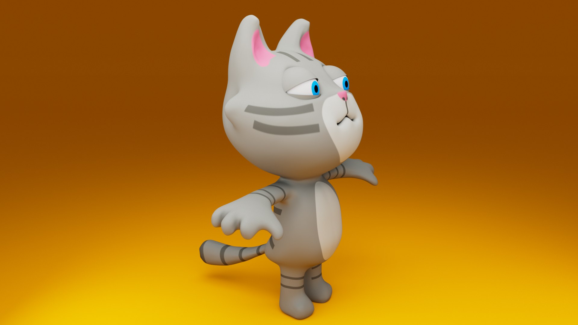 Stylized Cartoon Anthropomorphic Cat 3D Model 3D Model - TurboSquid 2204494