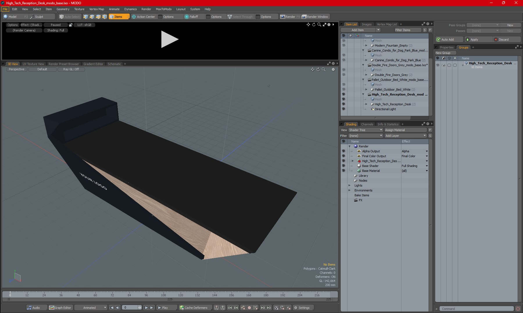 High Tech Reception Desk model - TurboSquid 2052629