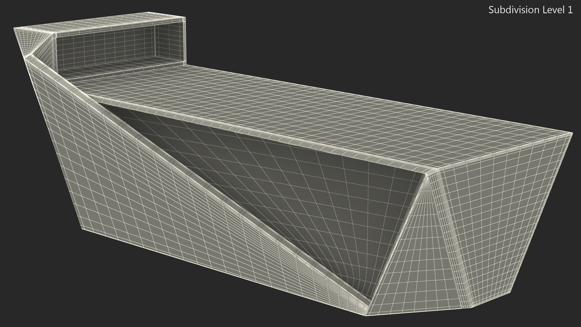 High Tech Reception Desk model - TurboSquid 2052629