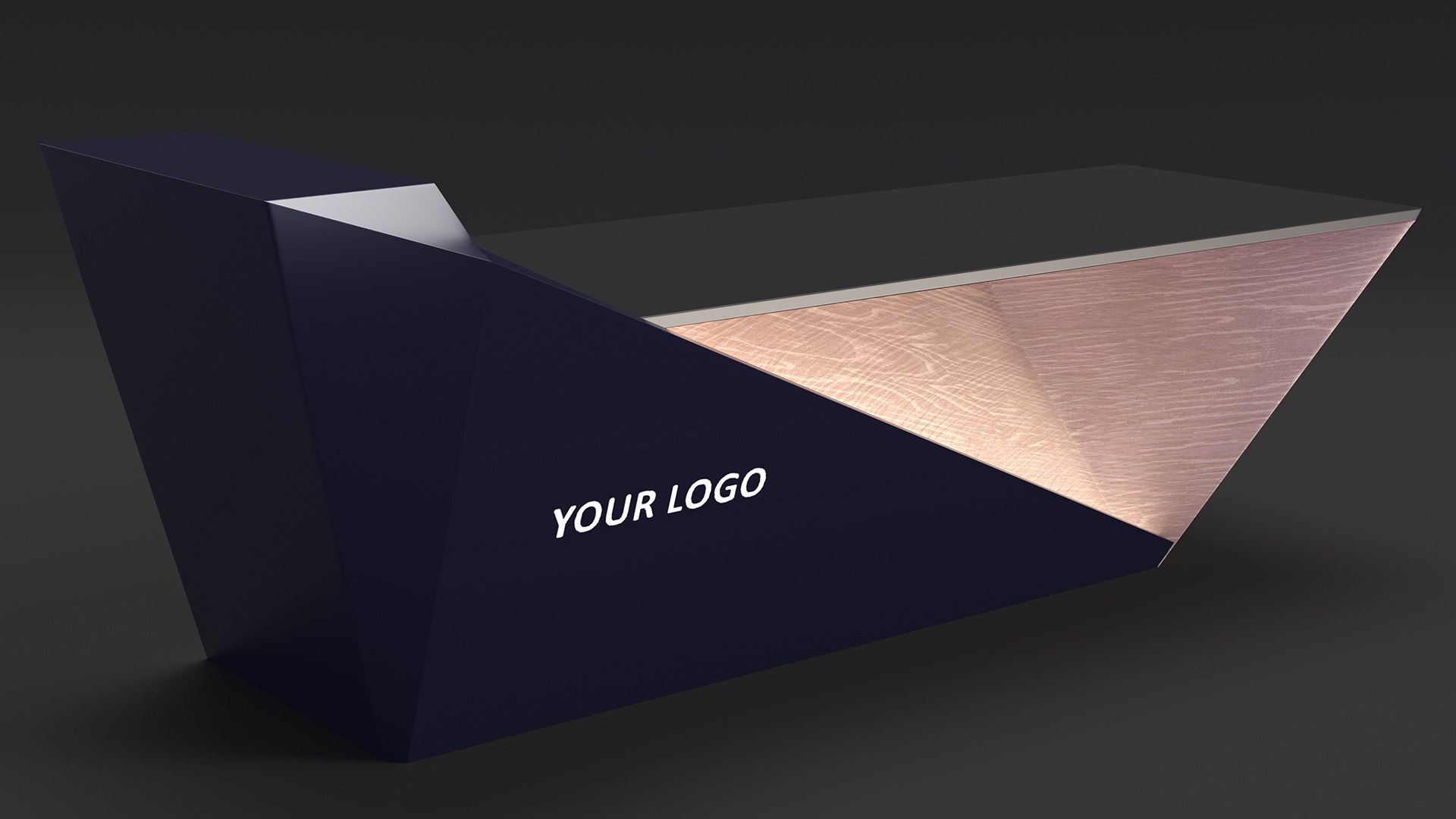 High Tech Reception Desk model - TurboSquid 2052629