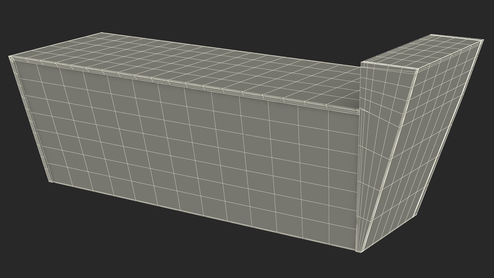 High Tech Reception Desk model - TurboSquid 2052629