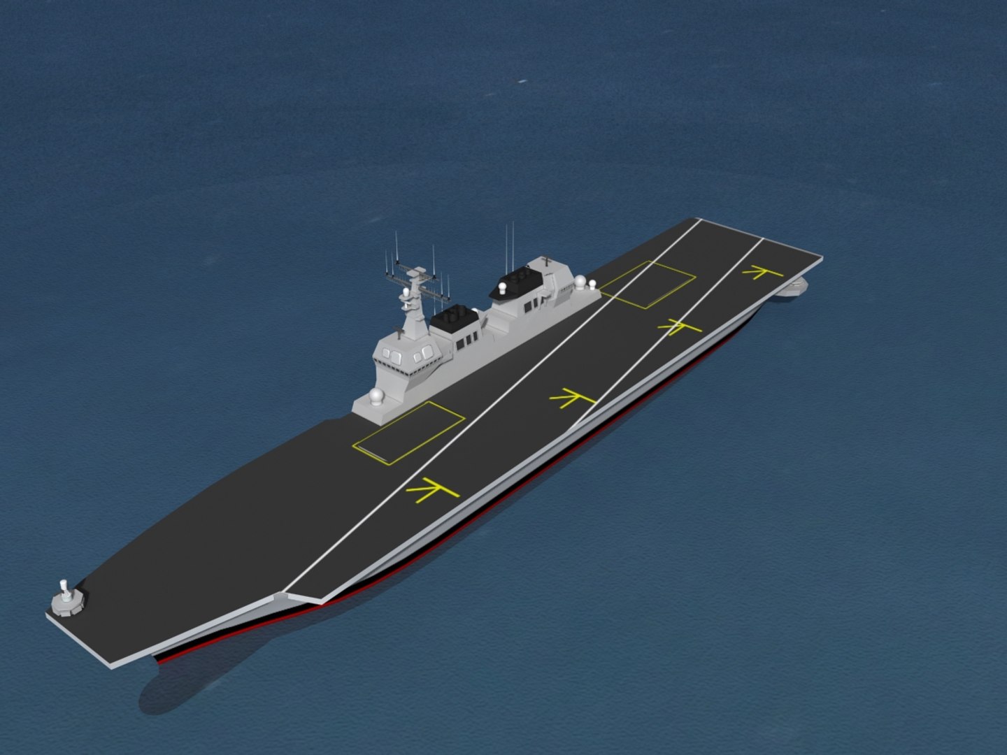 Carrier Hyuga Class Helicopter 3d Max
