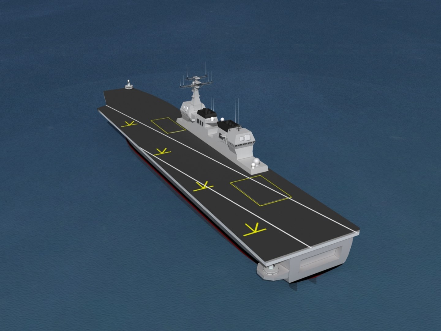 Carrier Hyuga Class Helicopter 3d Max
