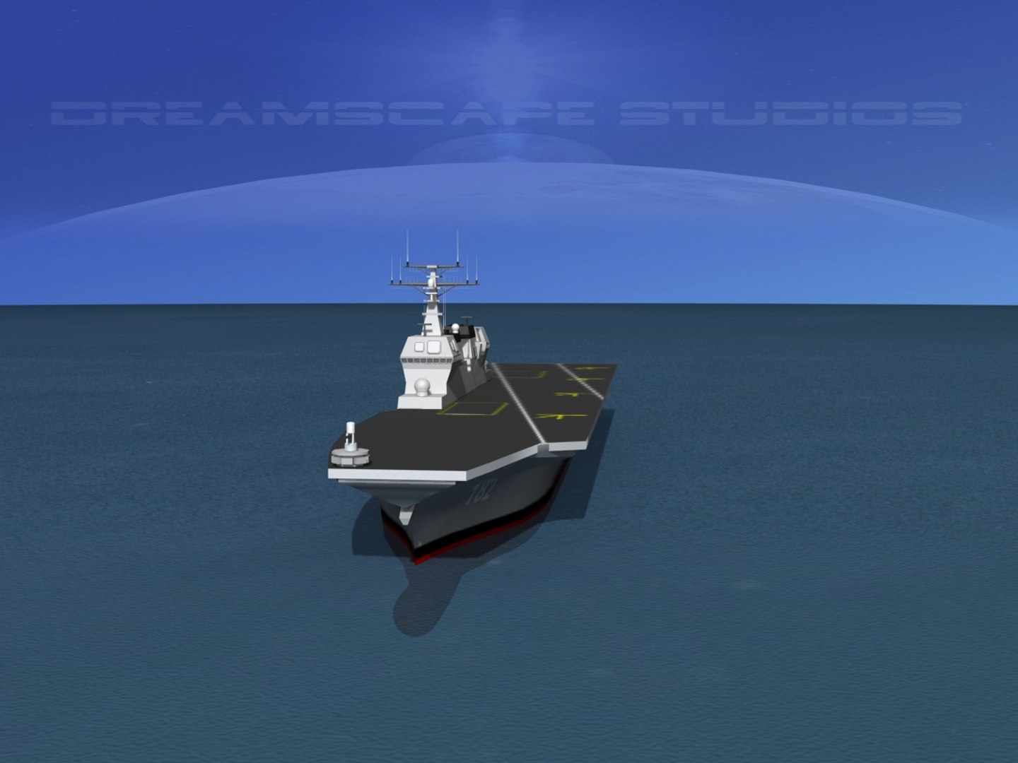 Carrier Hyuga Class Helicopter 3d Max