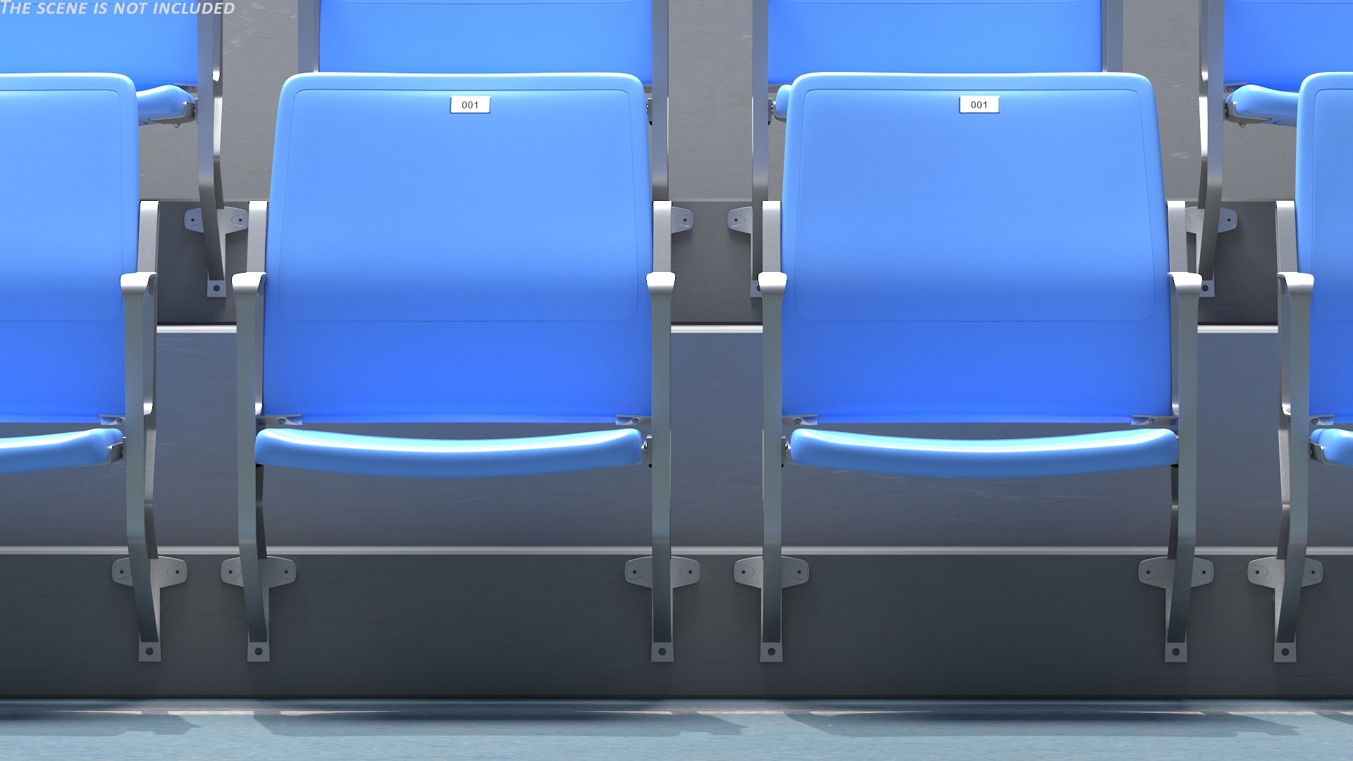 Plastic Stadium Seat Open Wall Mount Model - TurboSquid 1944764