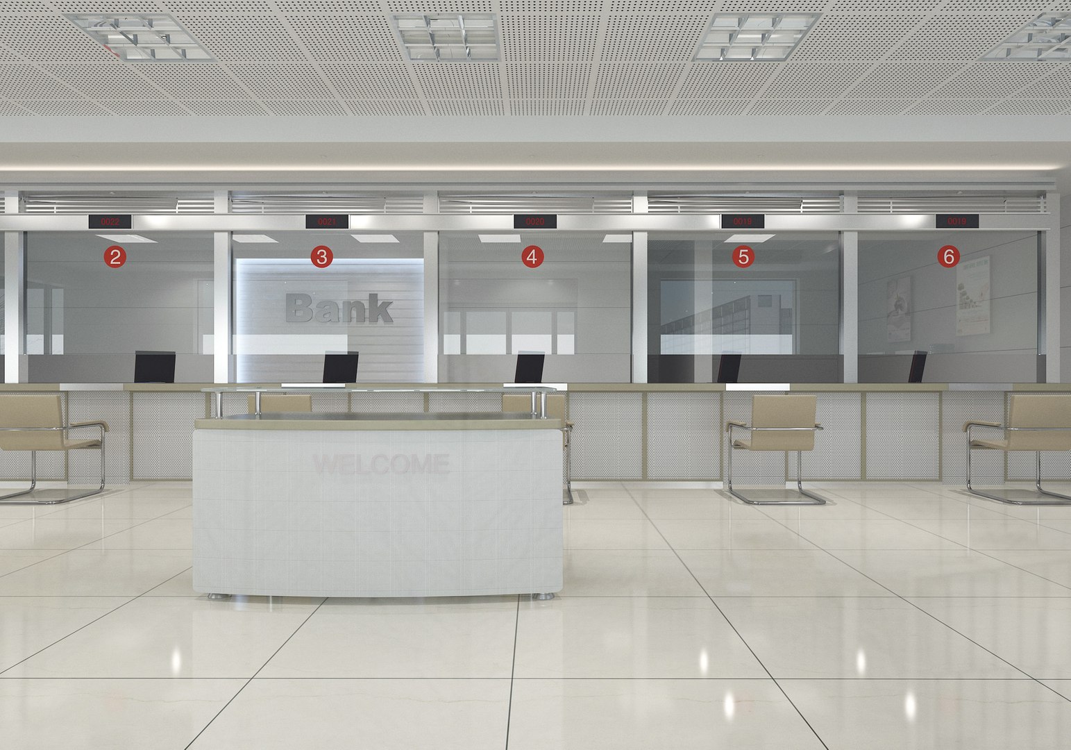 Bank Lobby Collection 01 3D Model - TurboSquid 2141182