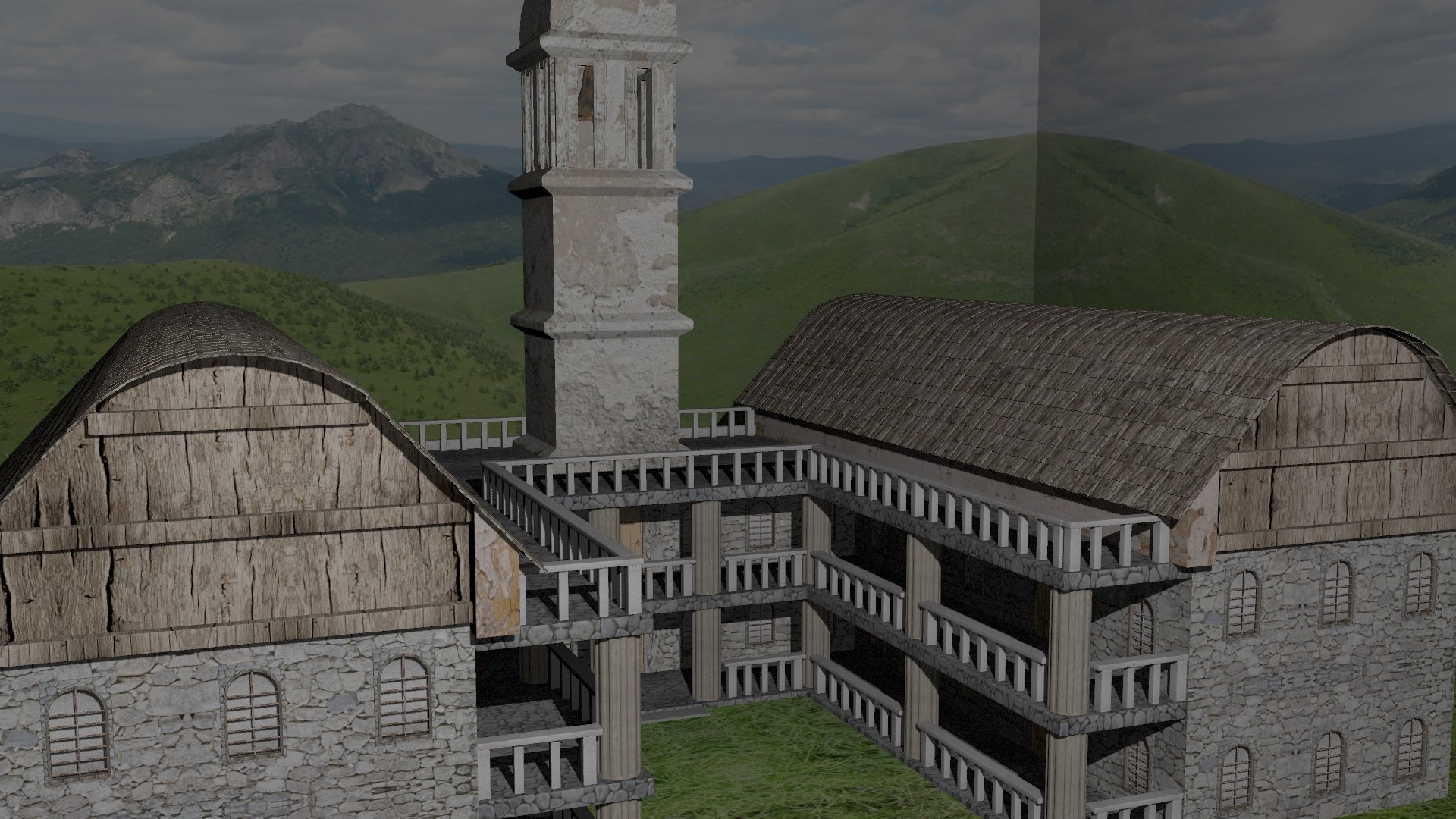 Monastery 3D Model - TurboSquid 1232559