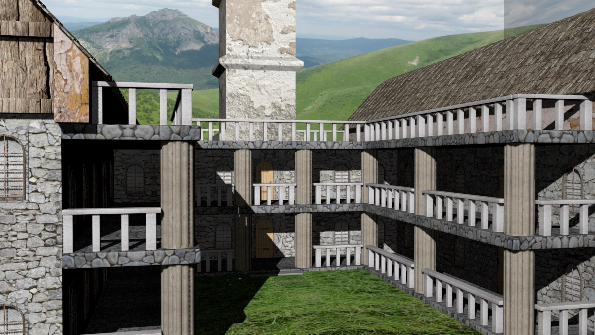 Monastery 3D Model - TurboSquid 1232559