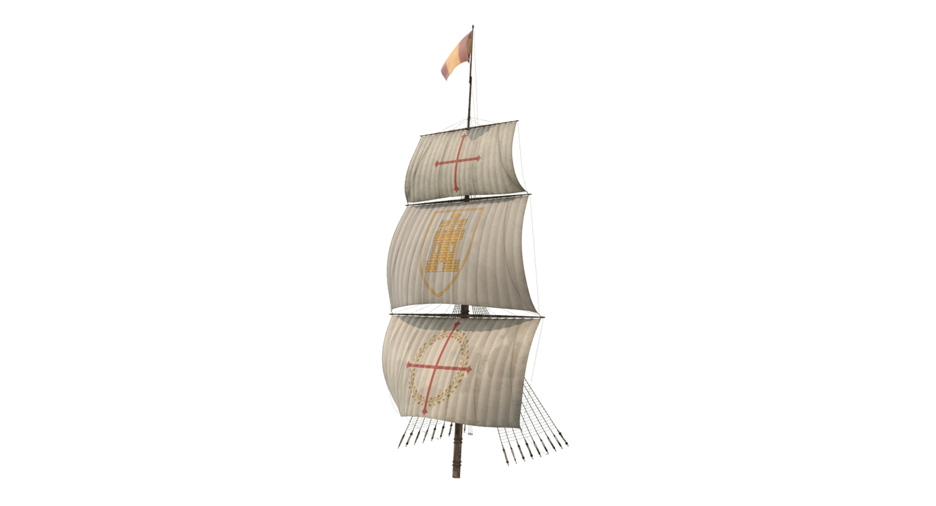 Sailing Ship Main Mast 3d Max