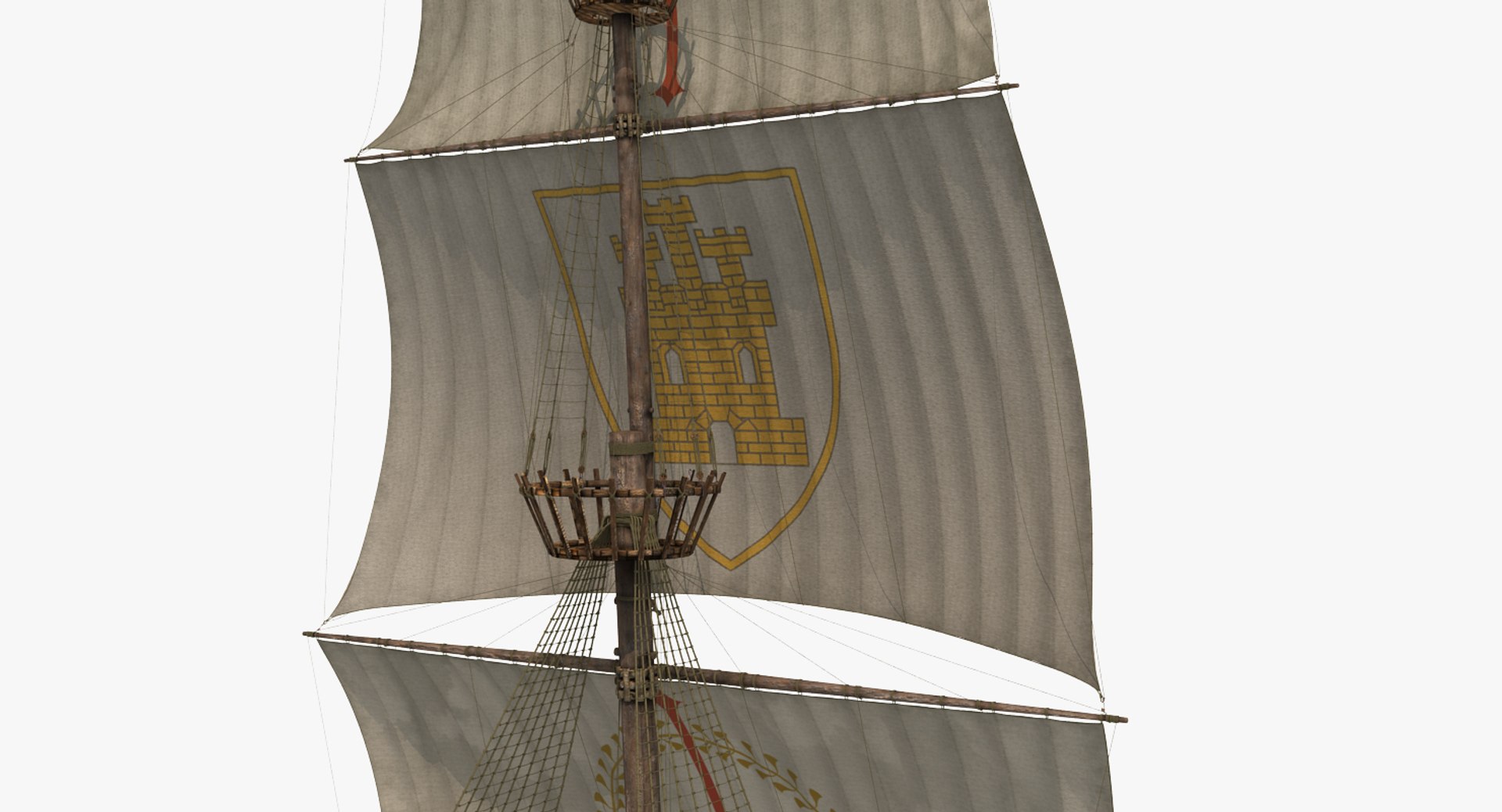 Sailing Ship Main Mast 3d Max