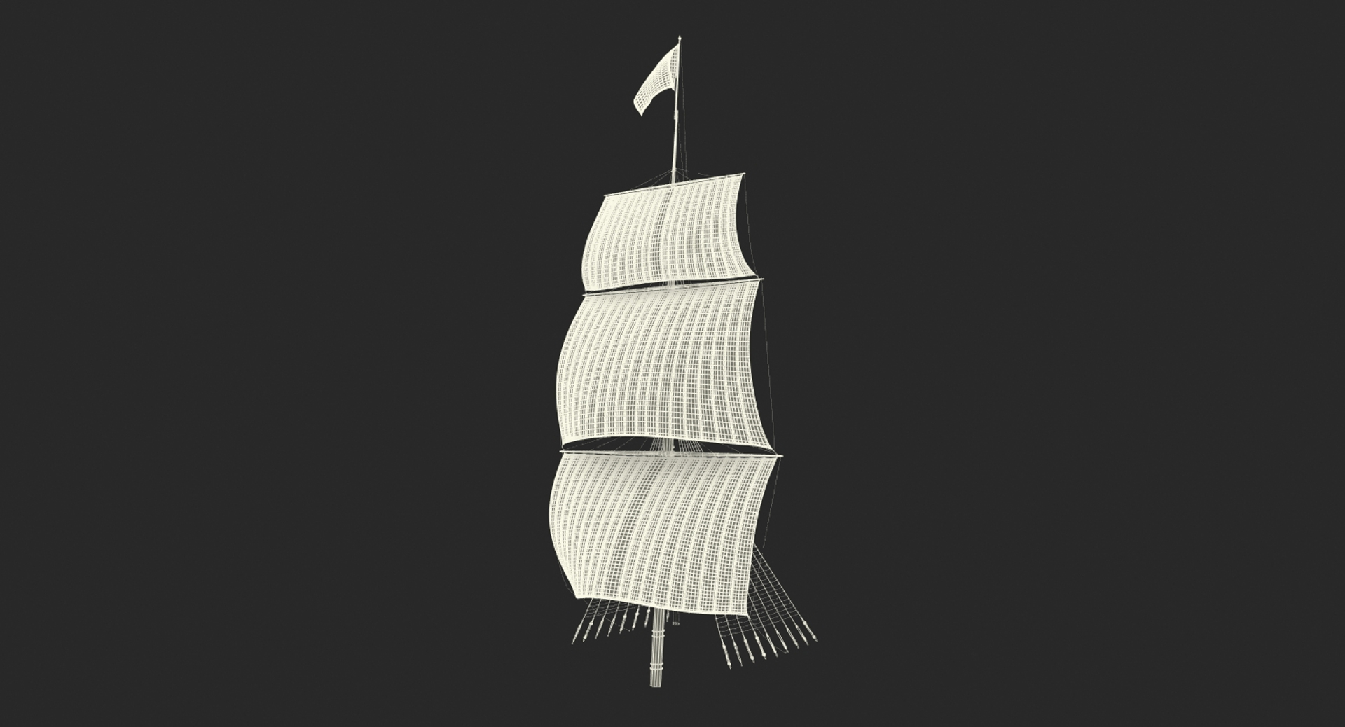 Sailing Ship Main Mast 3d Max