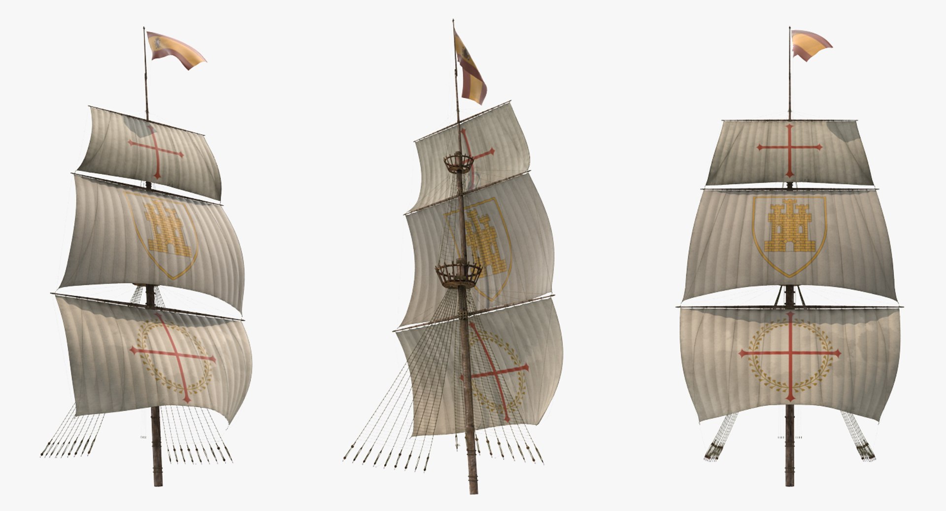 Sailing Ship Main Mast 3d Max