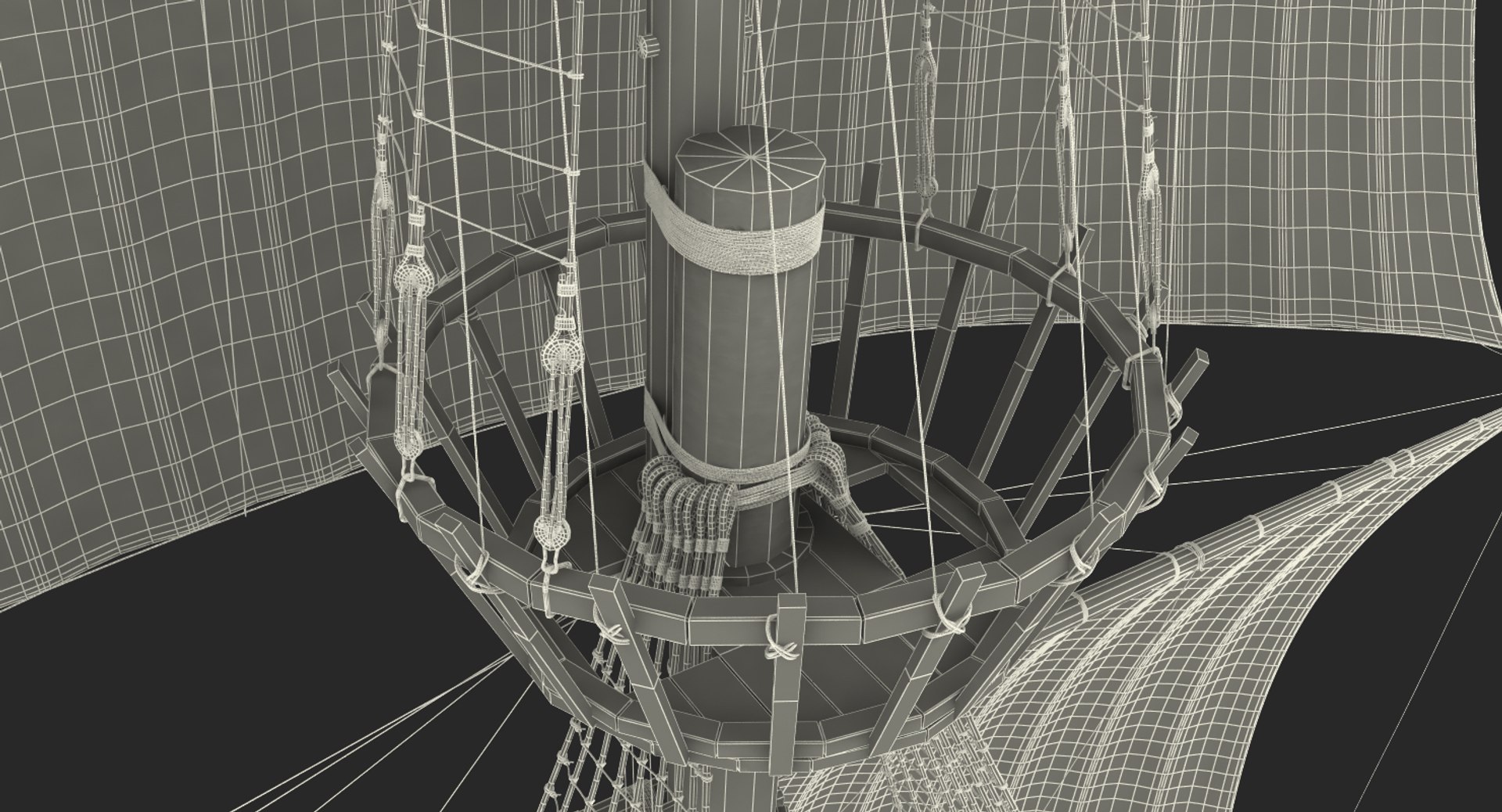 Sailing Ship Main Mast 3d Max