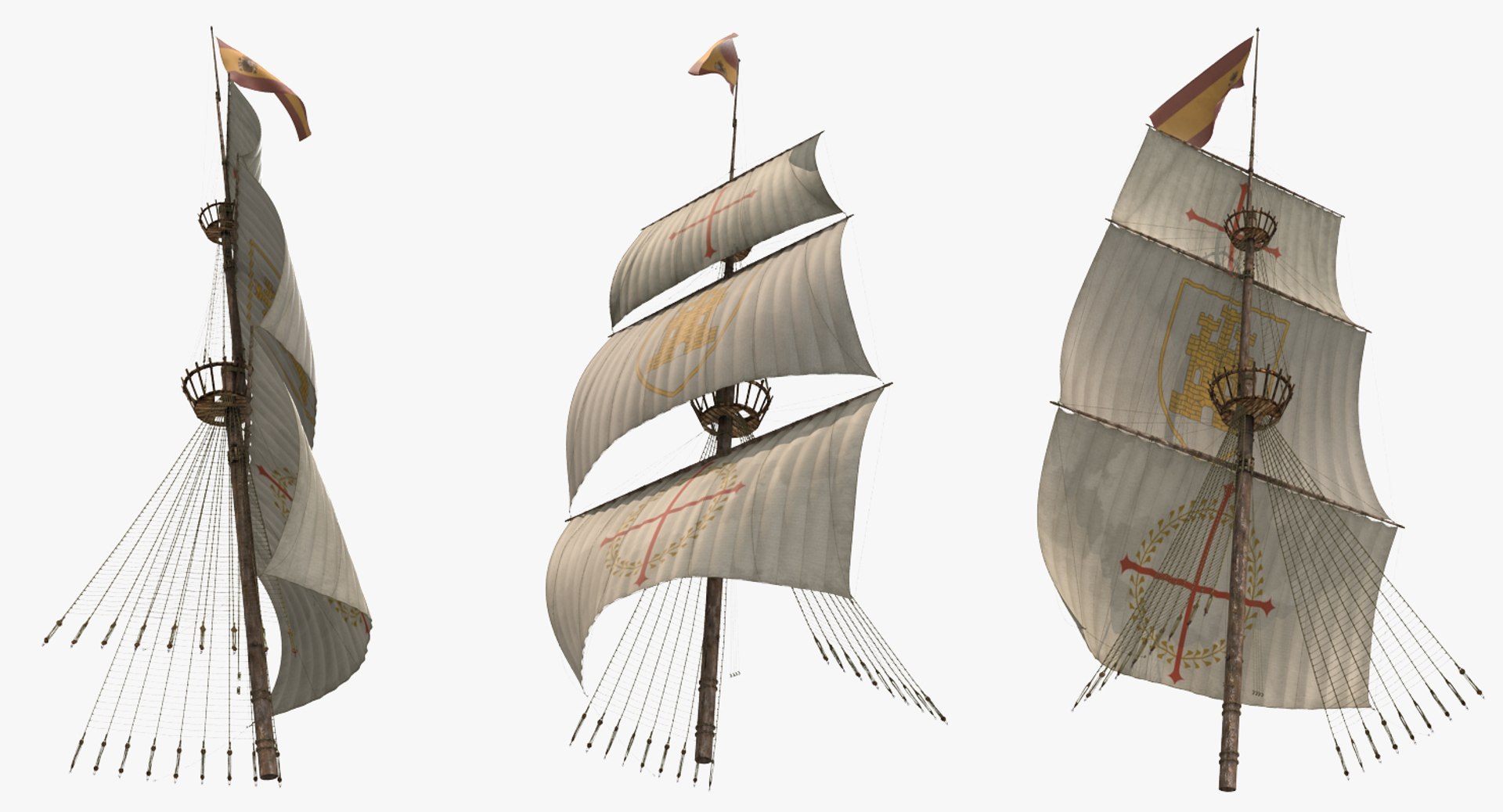Sailing Ship Main Mast 3d Max