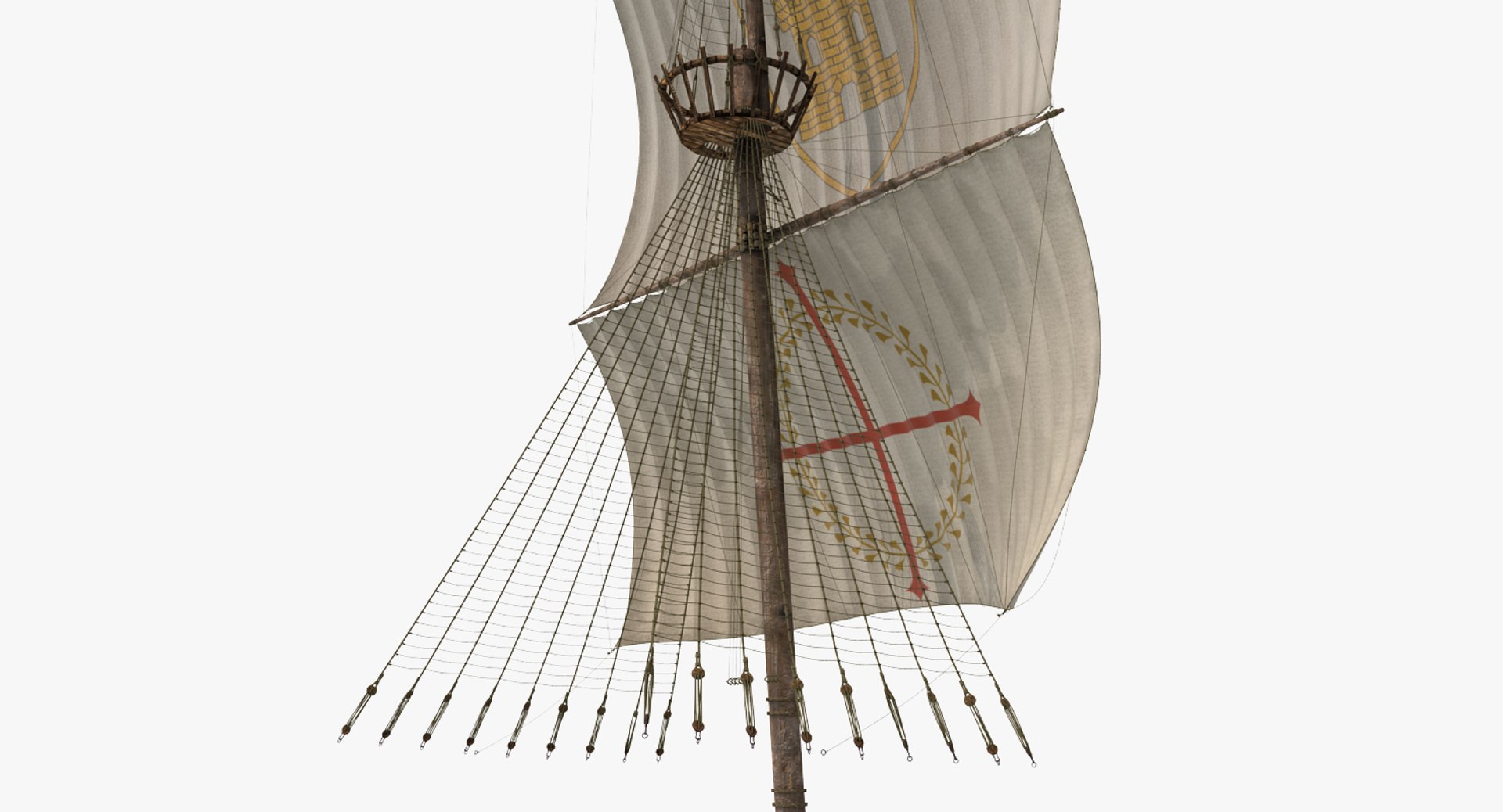 Sailing Ship Main Mast 3d Max