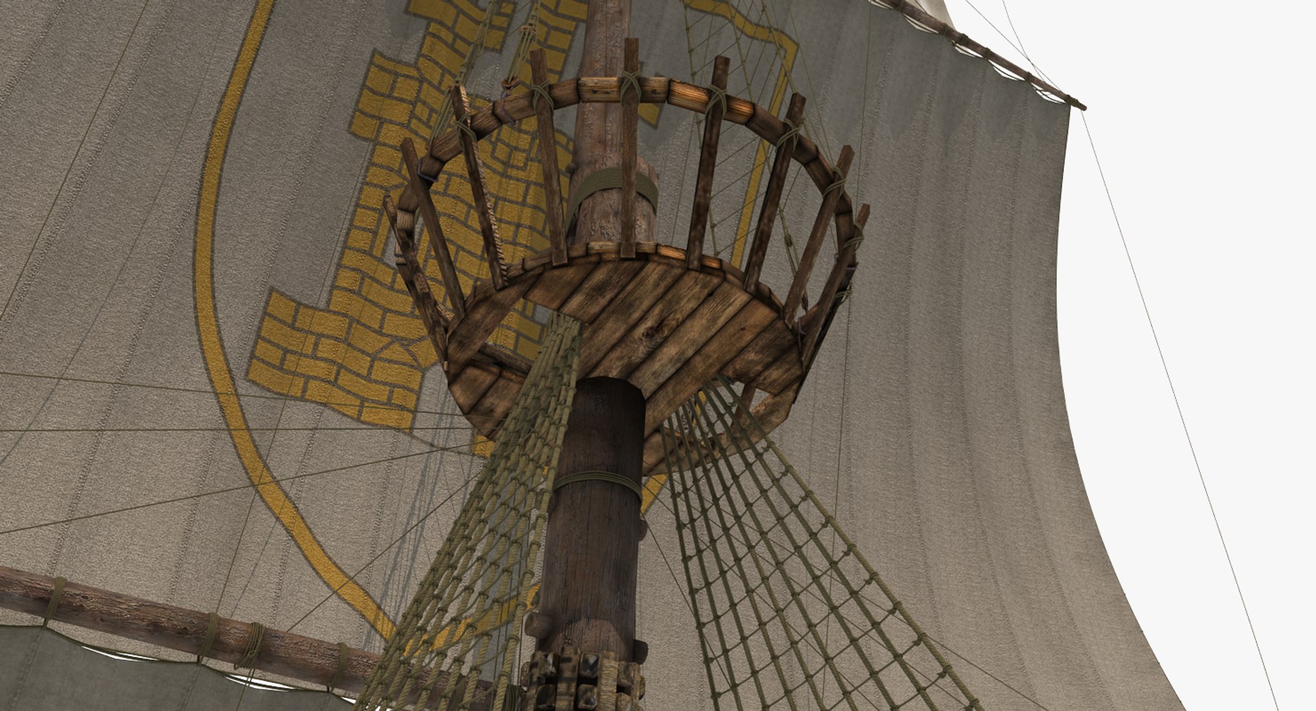 Sailing Ship Main Mast 3d Max